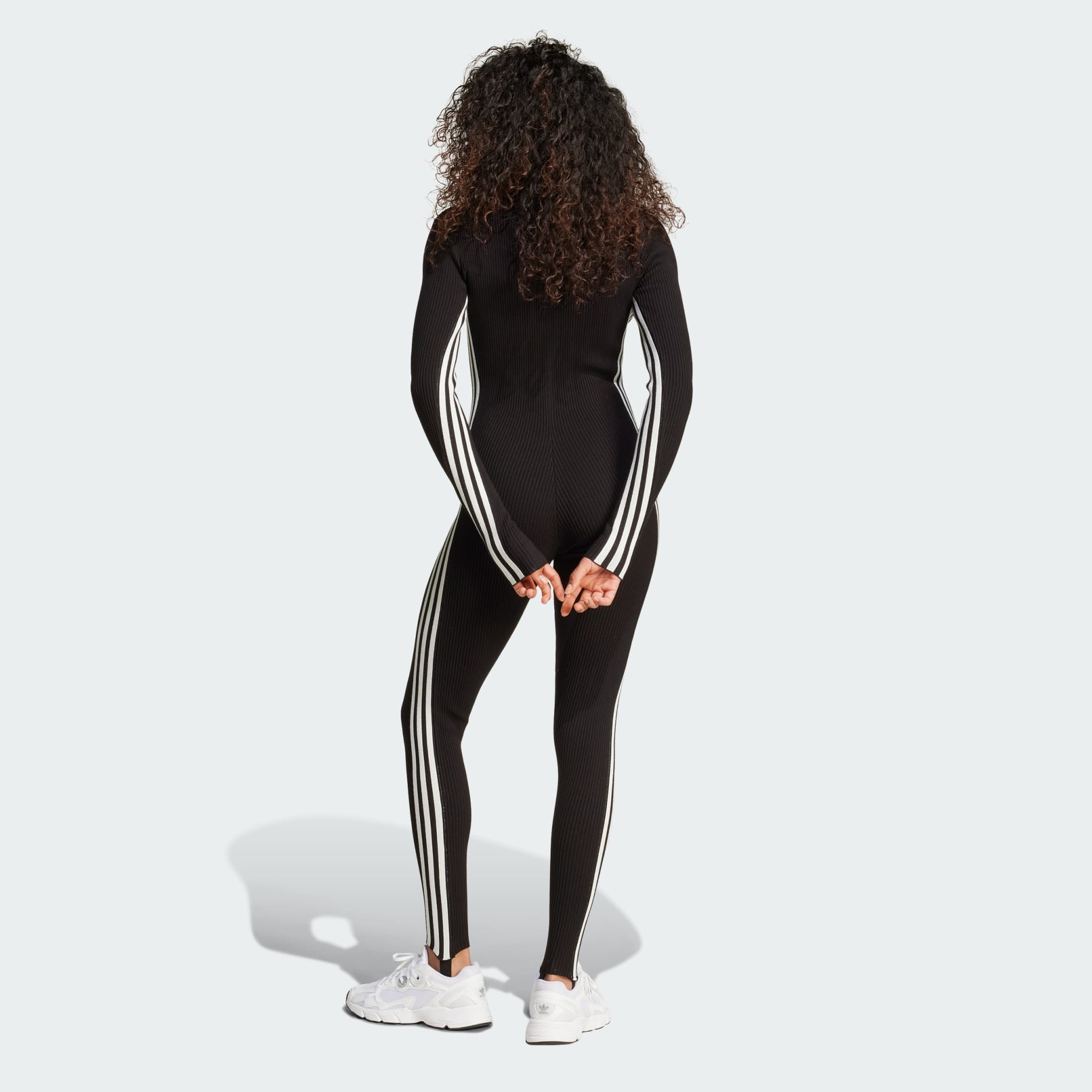 Women's Clothing - Premium Knit Jumpsuit - Black | adidas Saudi Arabia