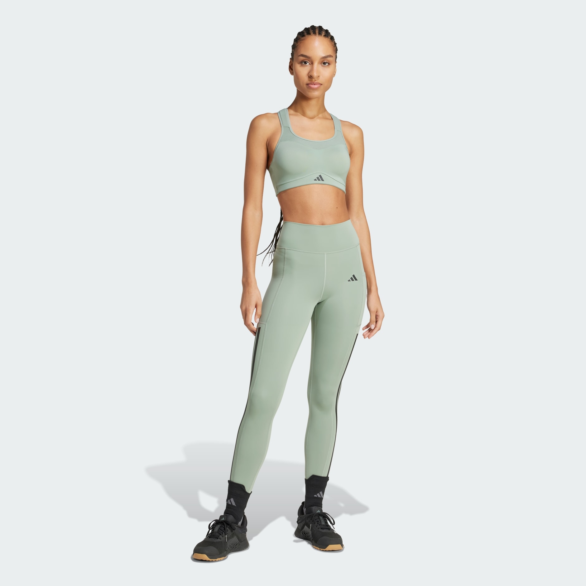 adidas TLRD Impact Training High Support Bra - Green | adidas UAE