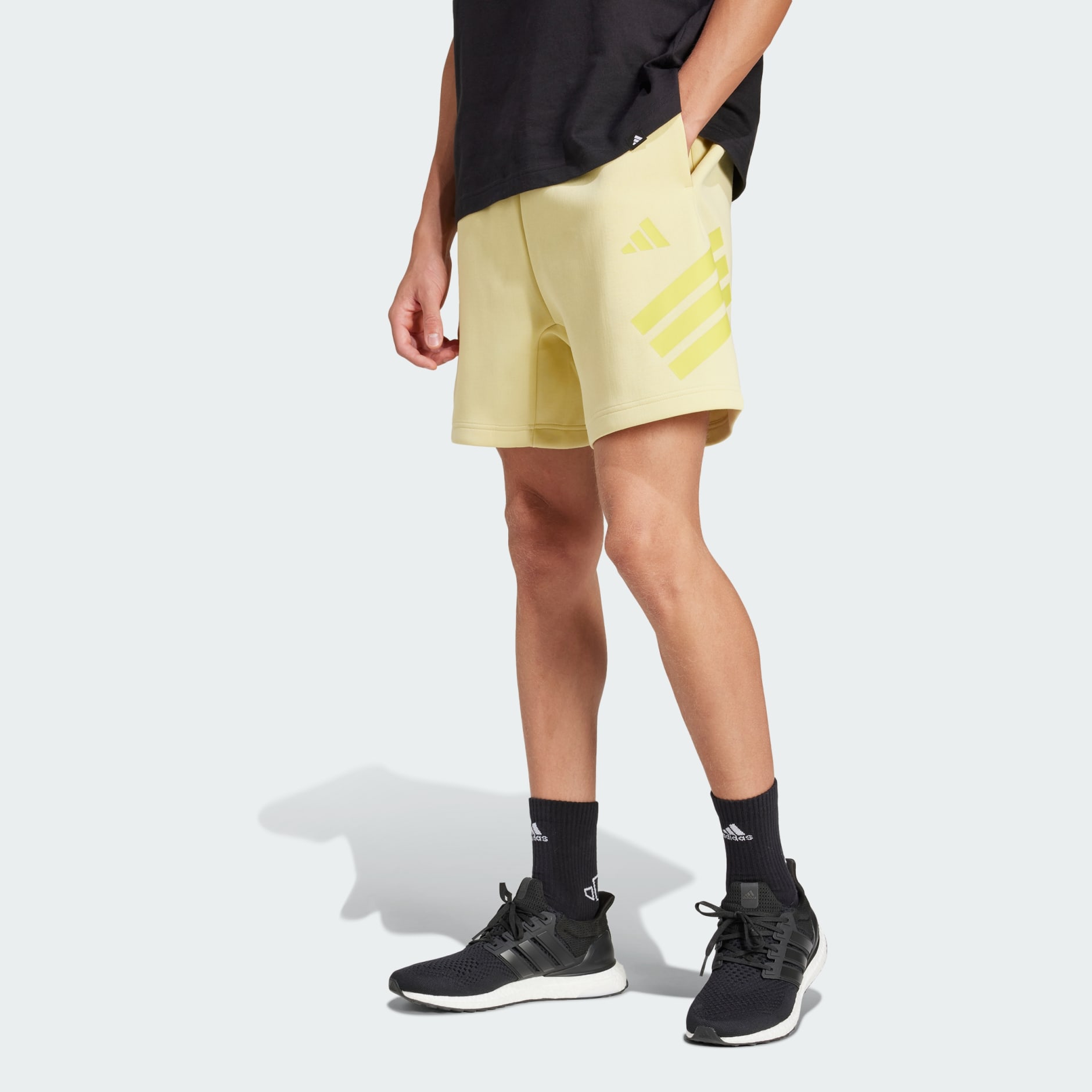 adidas Short 3 bandes Future Icons - Jaune