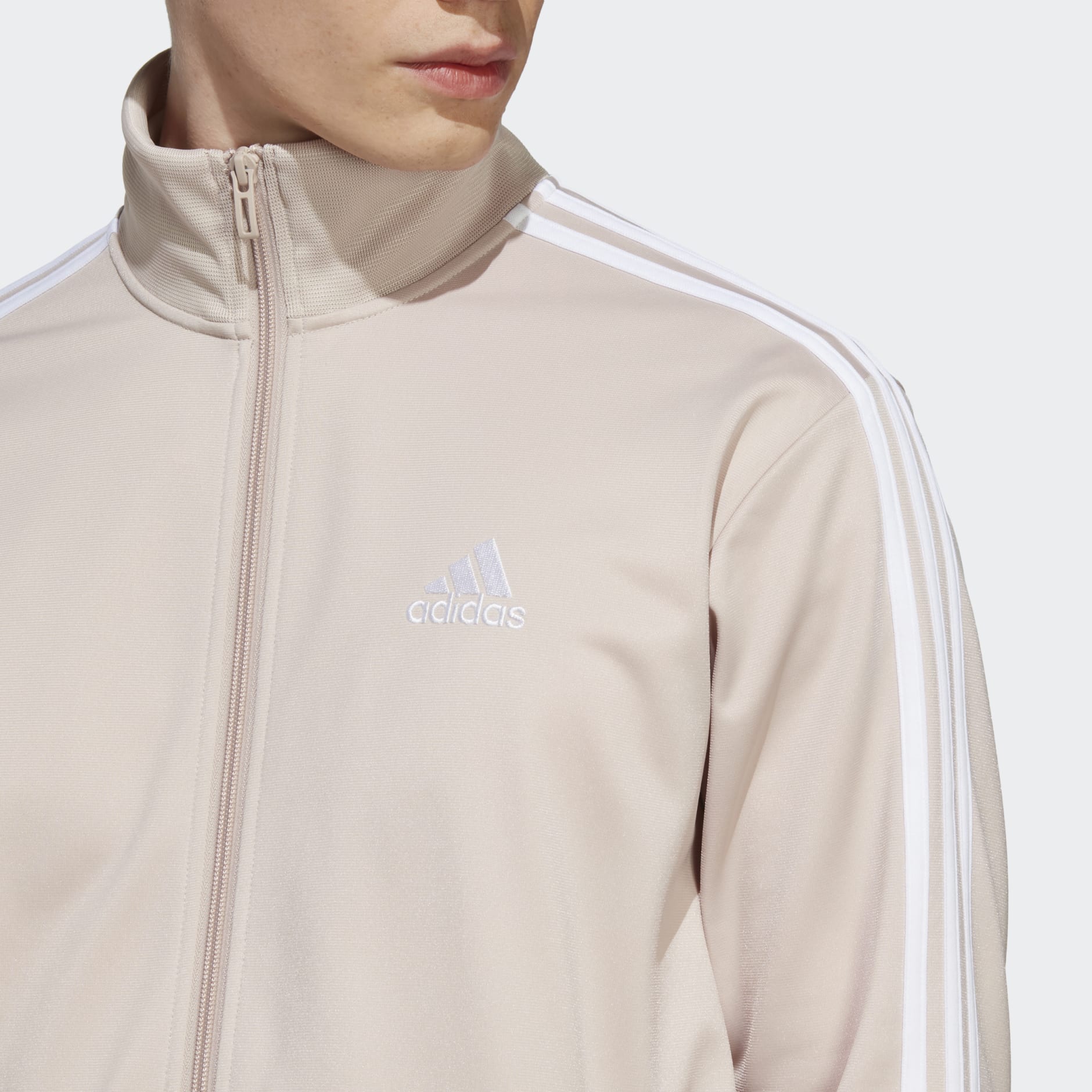 Adidas Basic 3 Stripes Tricot Track Suit Brown Adidas Uae