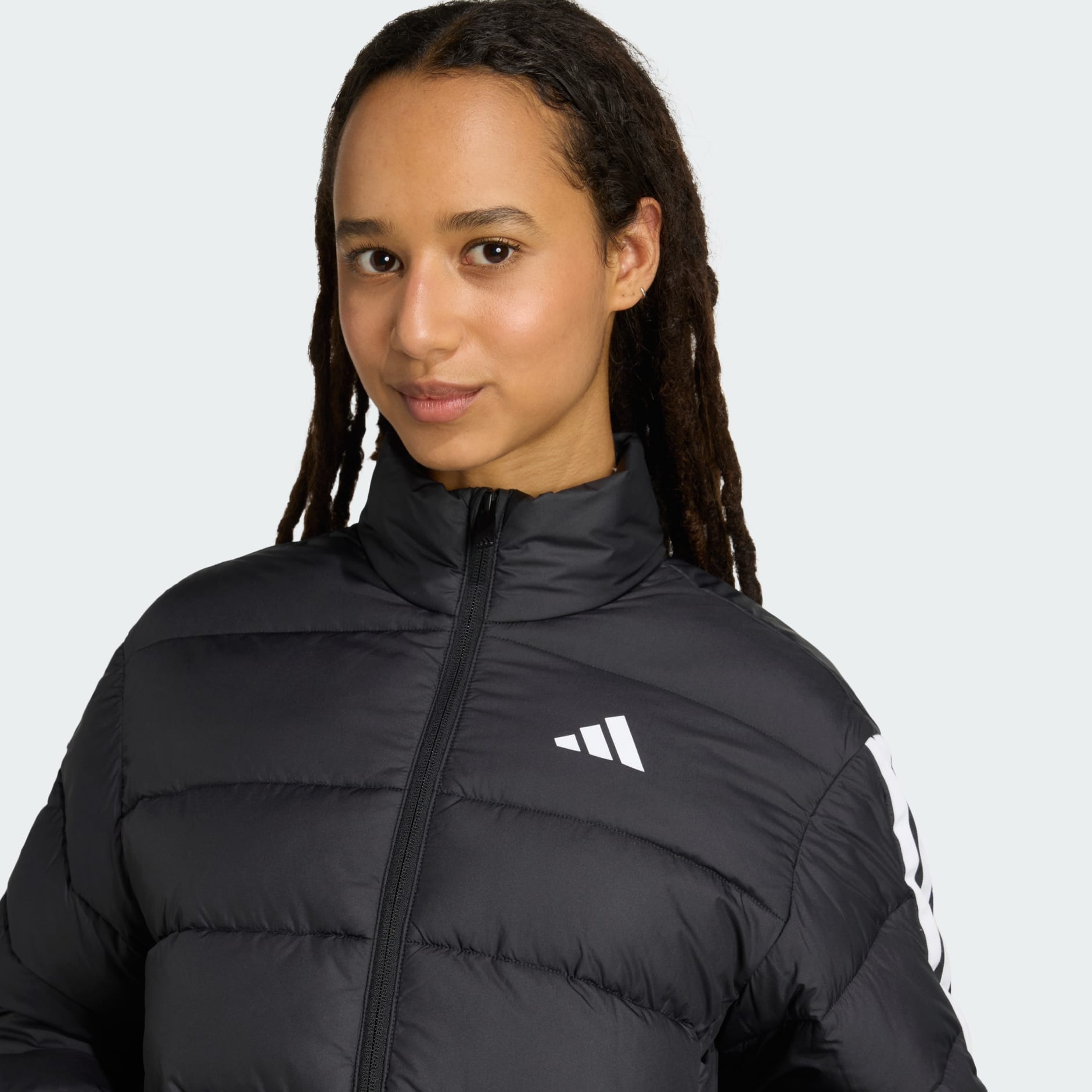 Women's Clothing - Essentials CLIMAWARM 3-Stripes Synthetic Down Jackets - Black | adidas Saudi ...