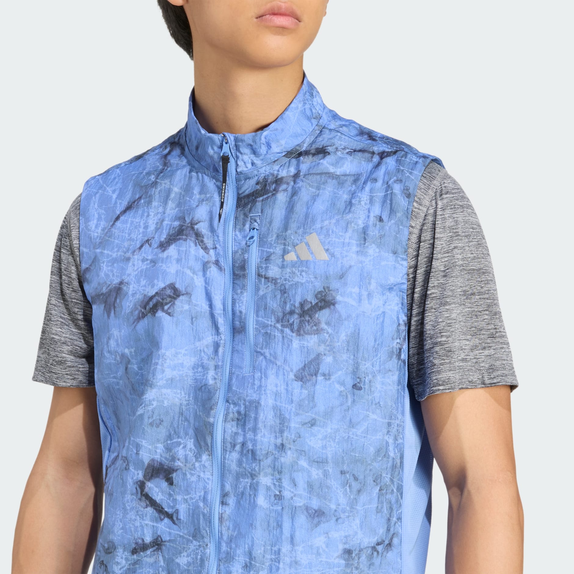 Clothing - Own The Run Spray Dye Vest - Blue | adidas Qatar