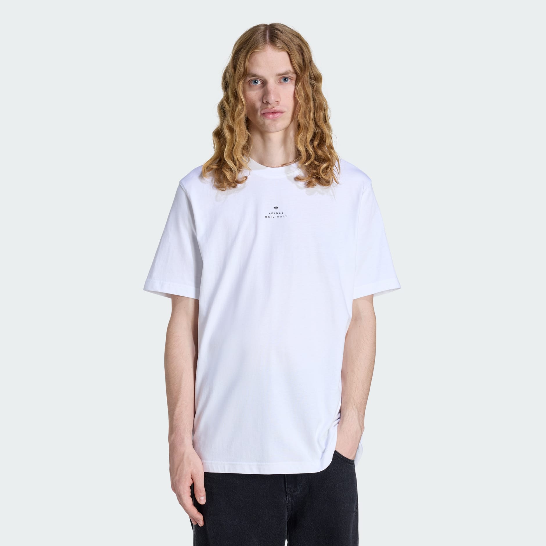 Men's Clothing - MICRO LOGO TEE - White | adidas Egypt