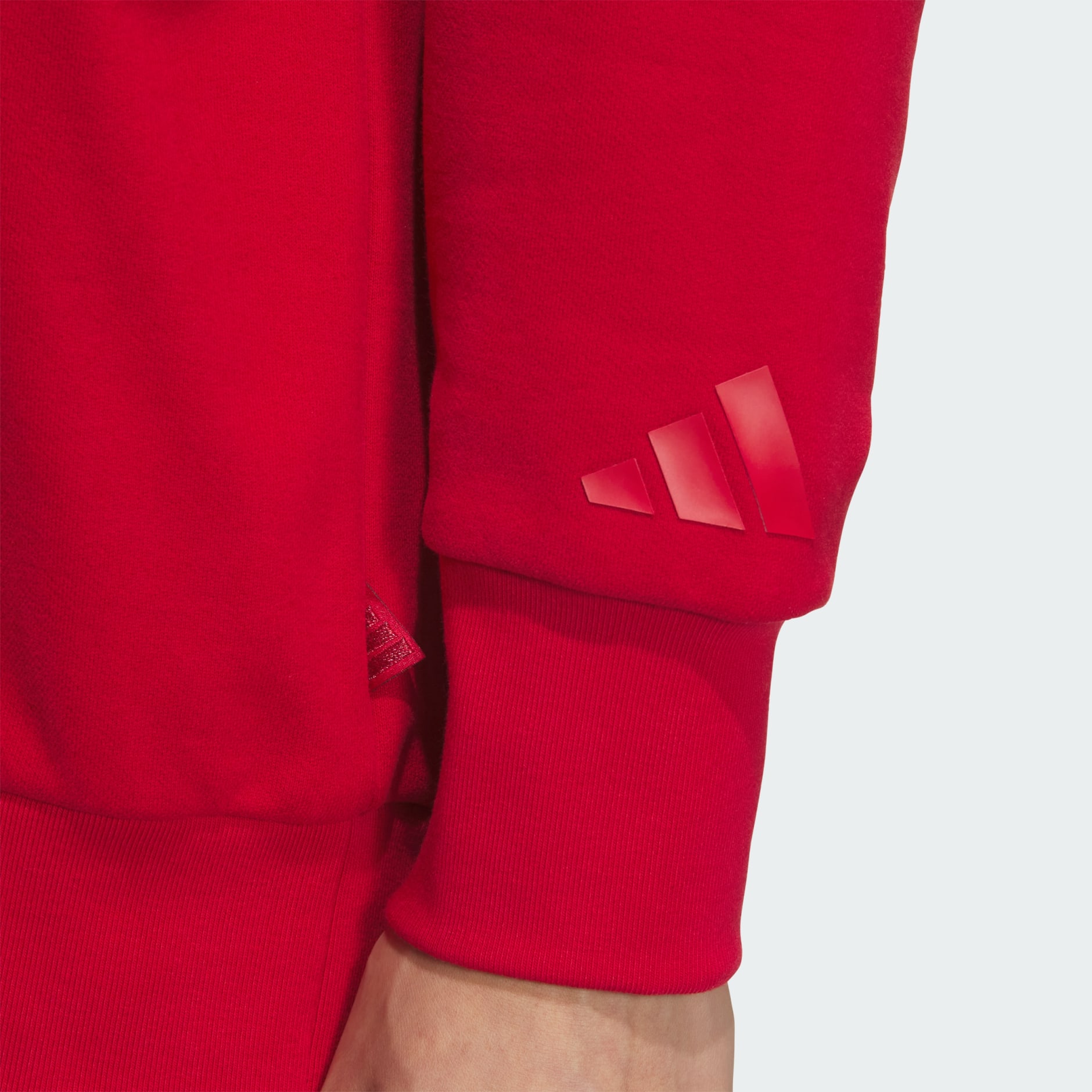 Lunar New Year Double Knit Crew Sweatshirt - Red | adidas Hong Kong