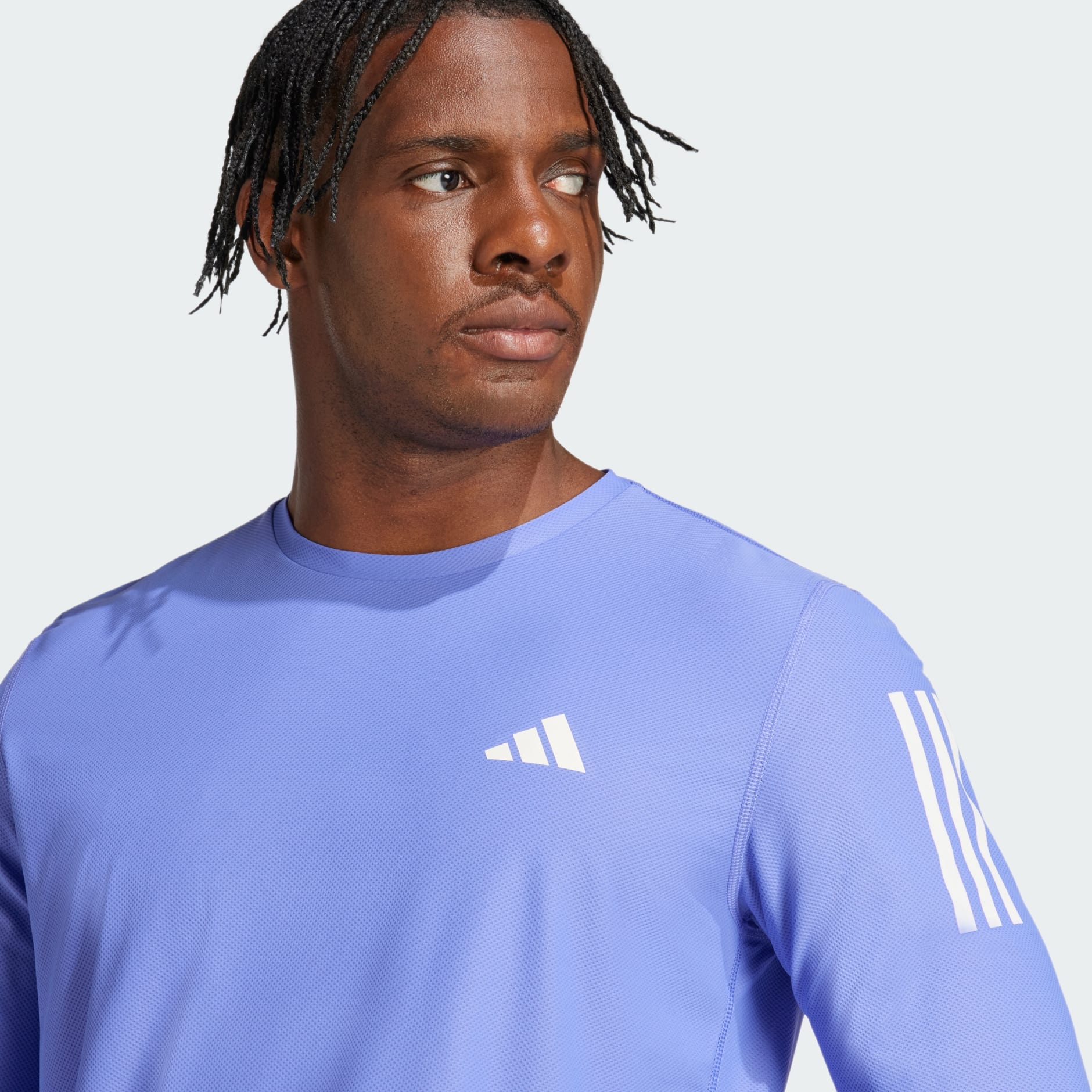 adidas Own the Run Long Sleeve Tee - Blue | adidas TZ