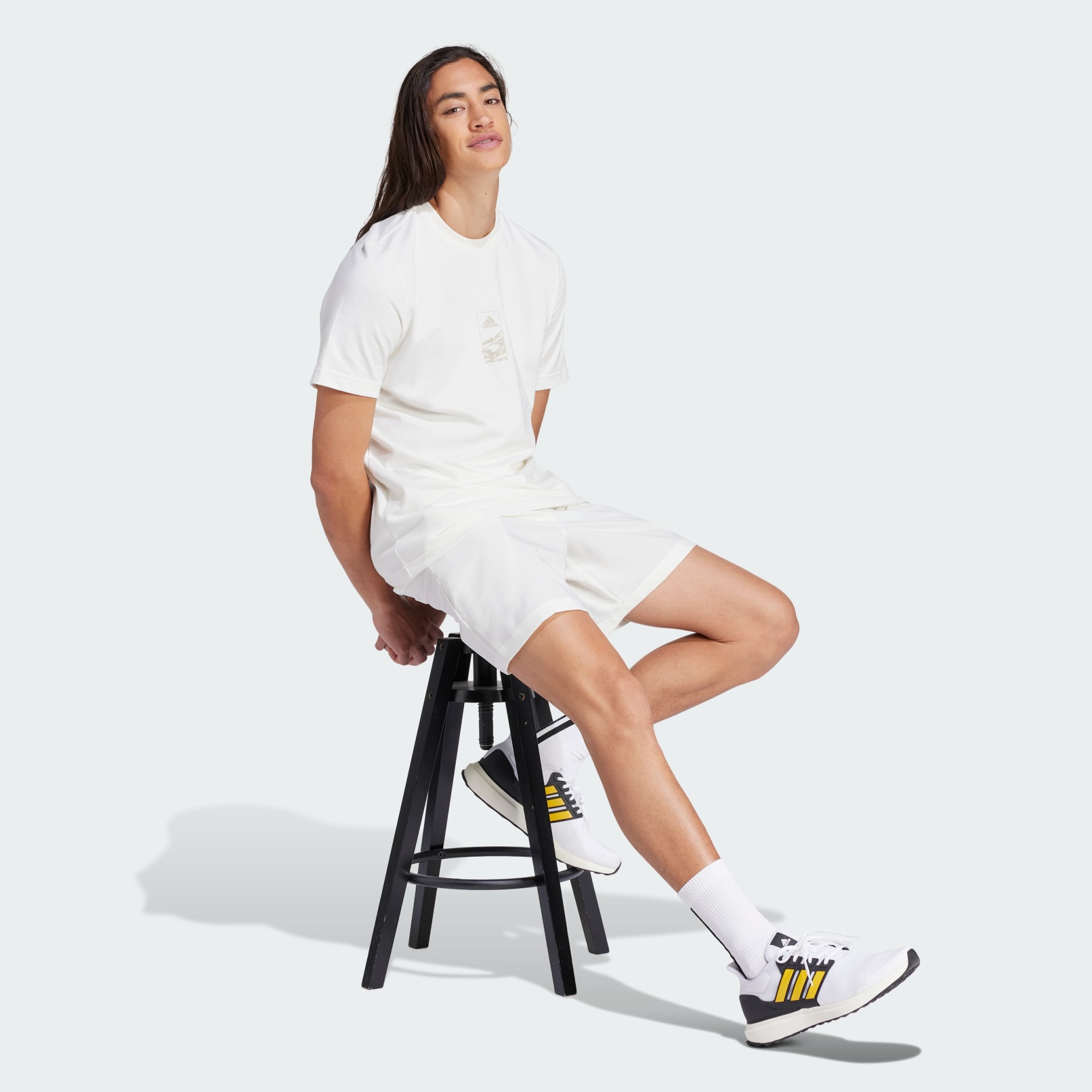 adidas AEROREADY Essentials Chelsea Small Logo Shorts - White | adidas TZ