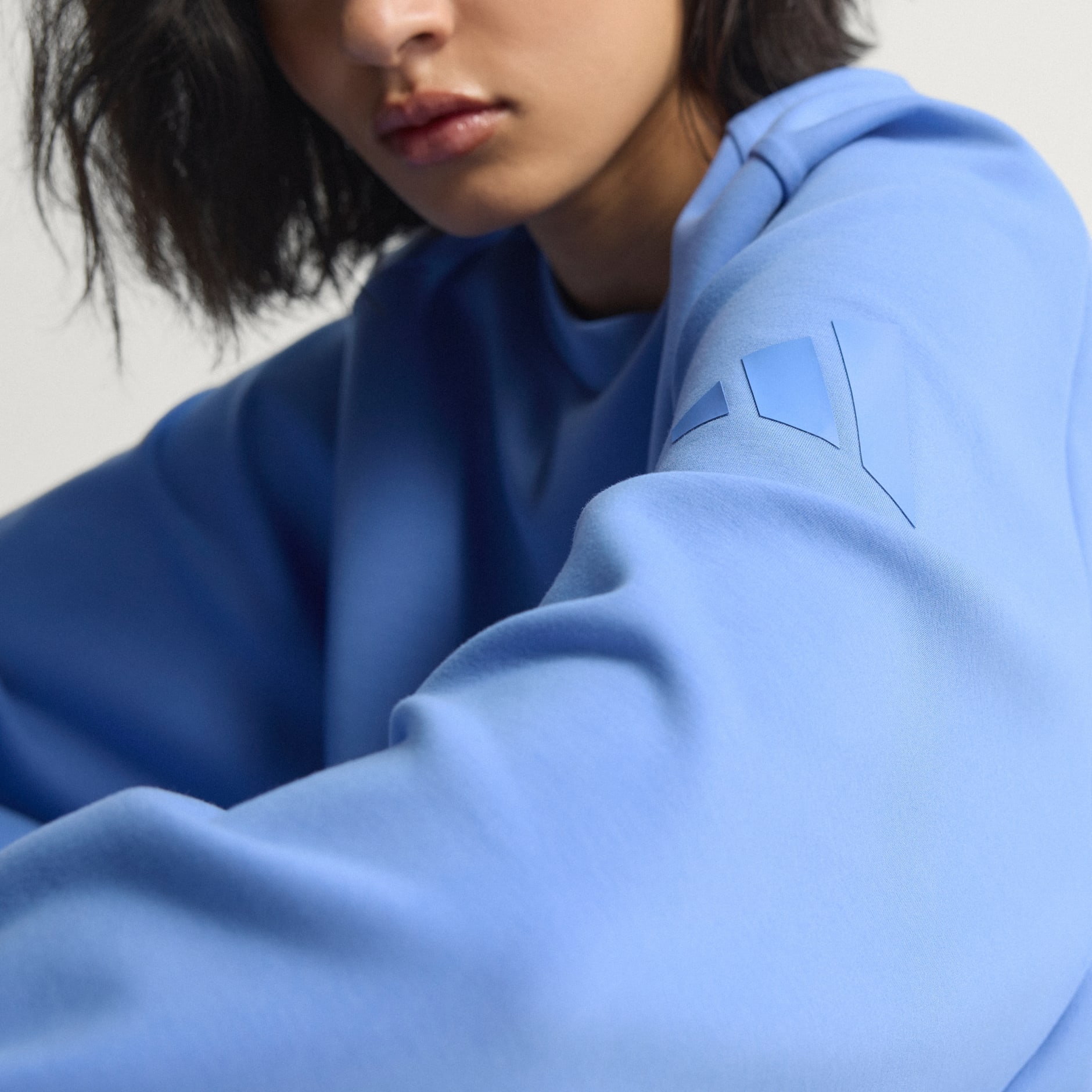 Soft Lux Loose Sweatshirt - Blue | adidas Hong Kong