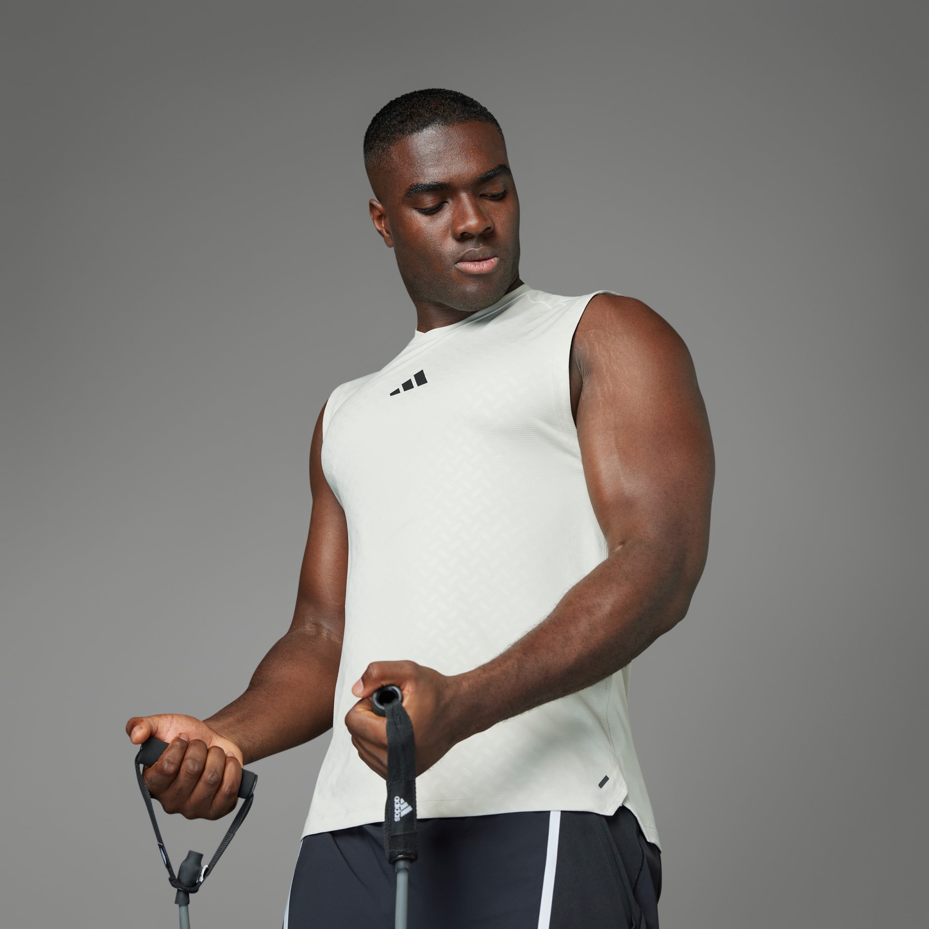 Clothing - 3-Stripes Power Tank Top - Beige | adidas Israel