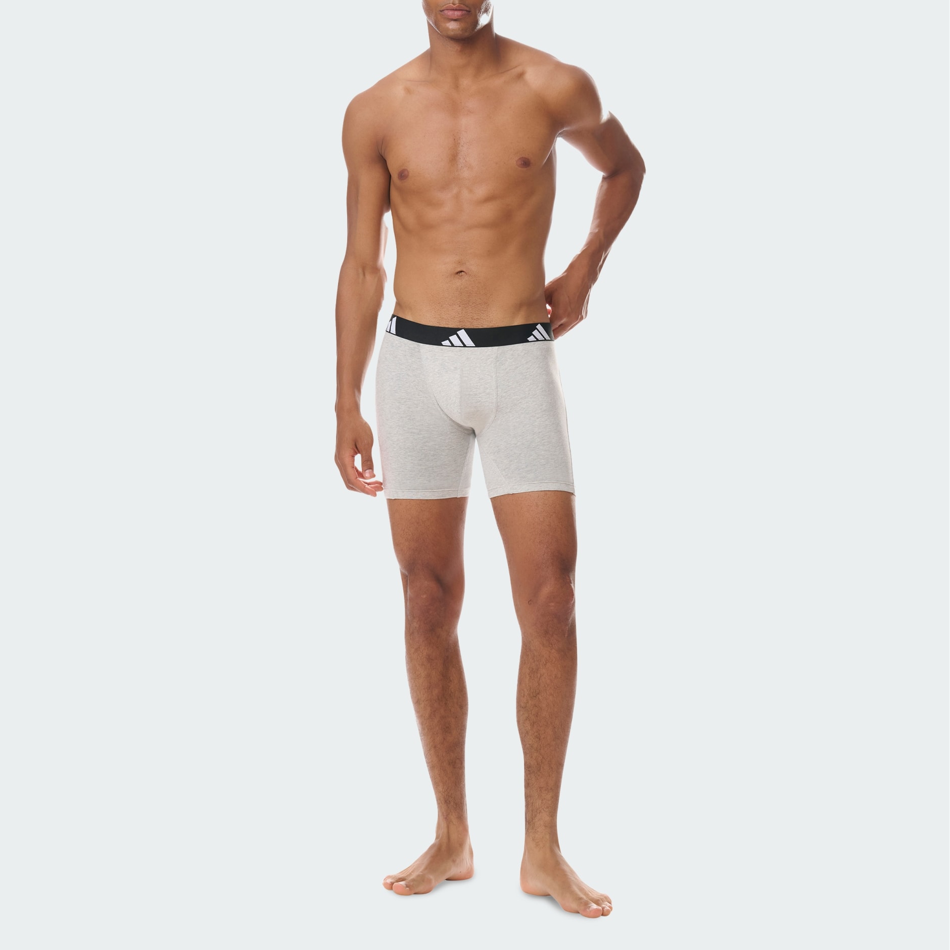 Clothing - ACTIVE FLEX COTTON BOXER BRIEF 3 PACK UNDERWEAR - White | adidas Qatar