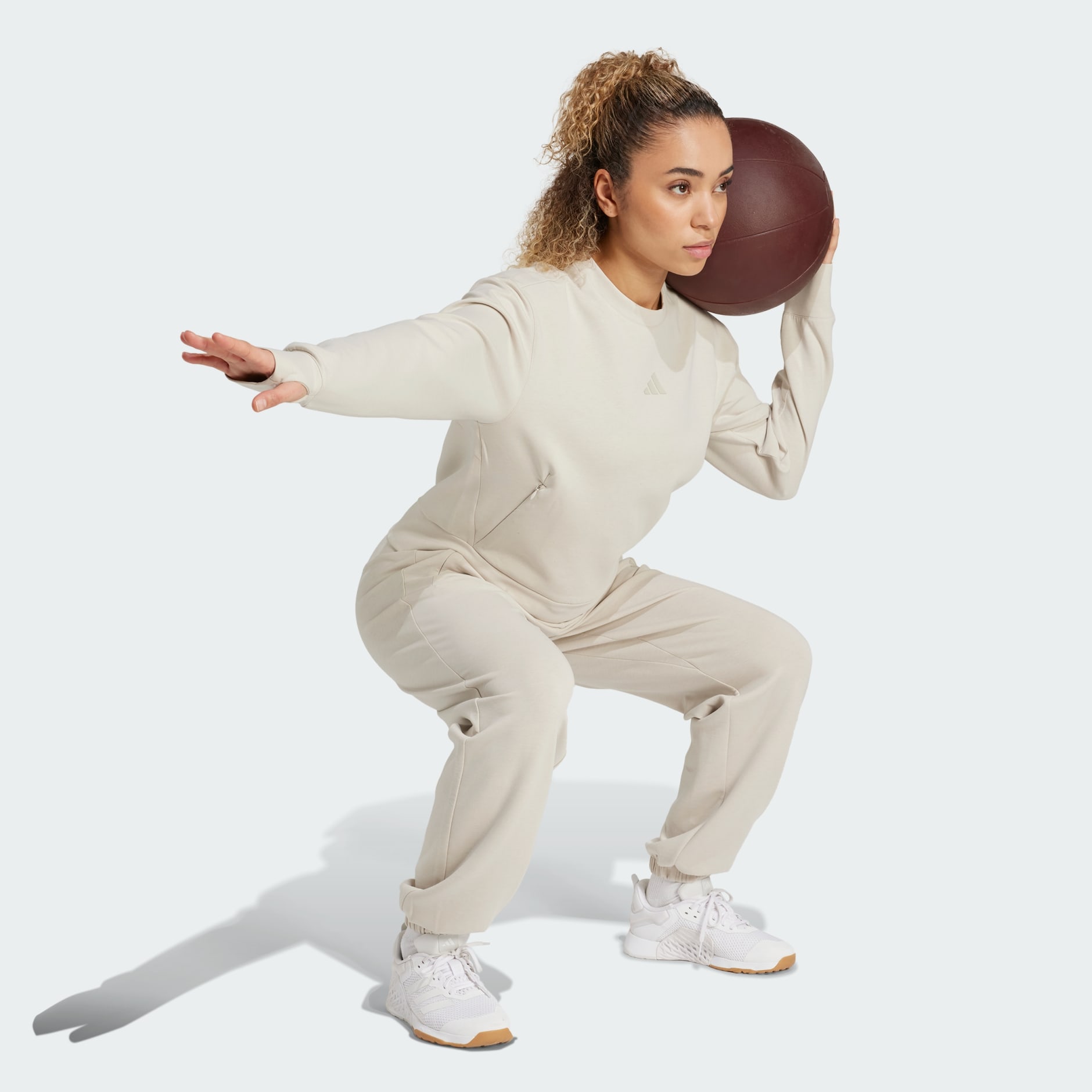 Designed For Training 熱身長褲 - 米色 | adidas香港官方網上商店