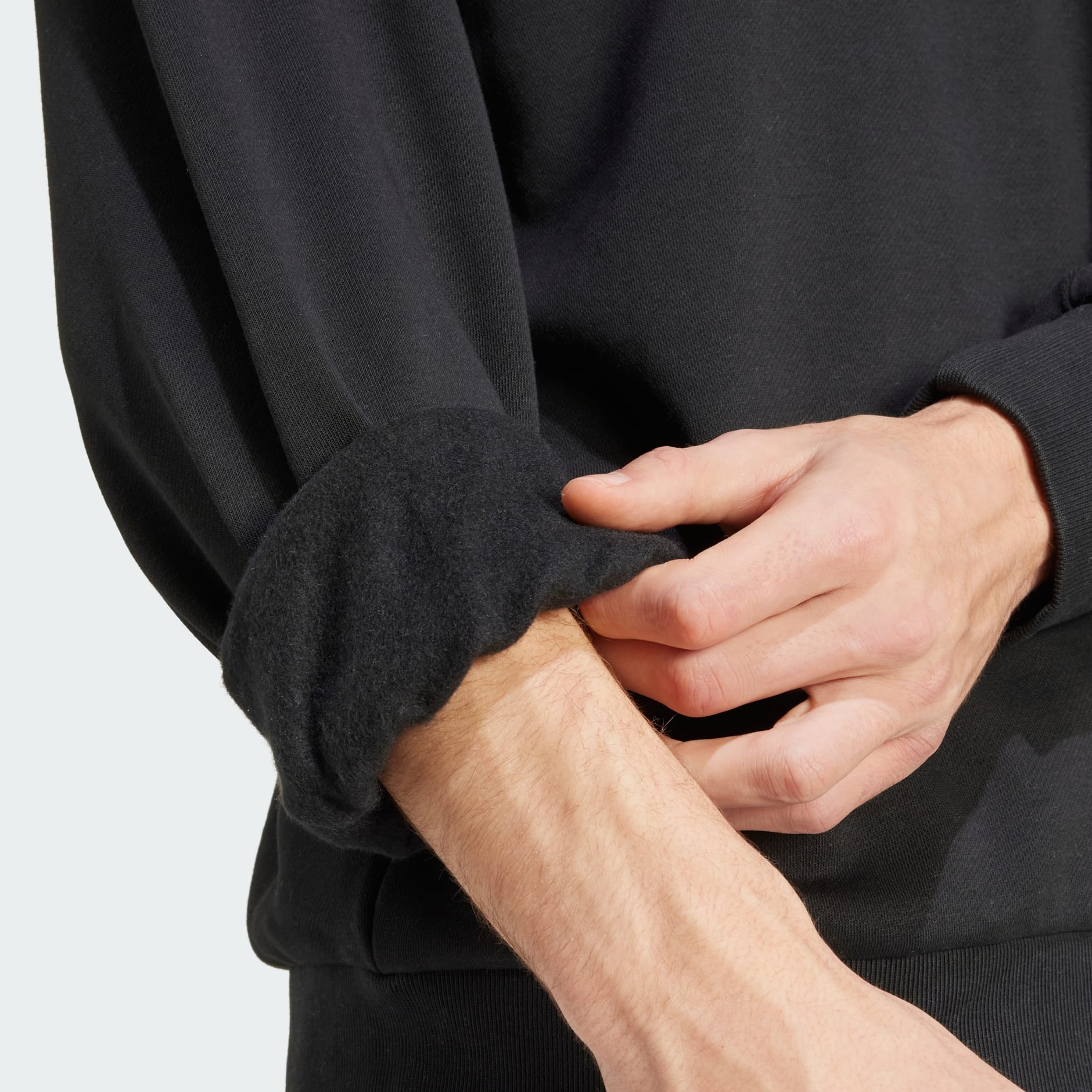 adidas ALL SZN Fleece Quarter-Zip Crew Sweatshirt - Black | adidas UAE