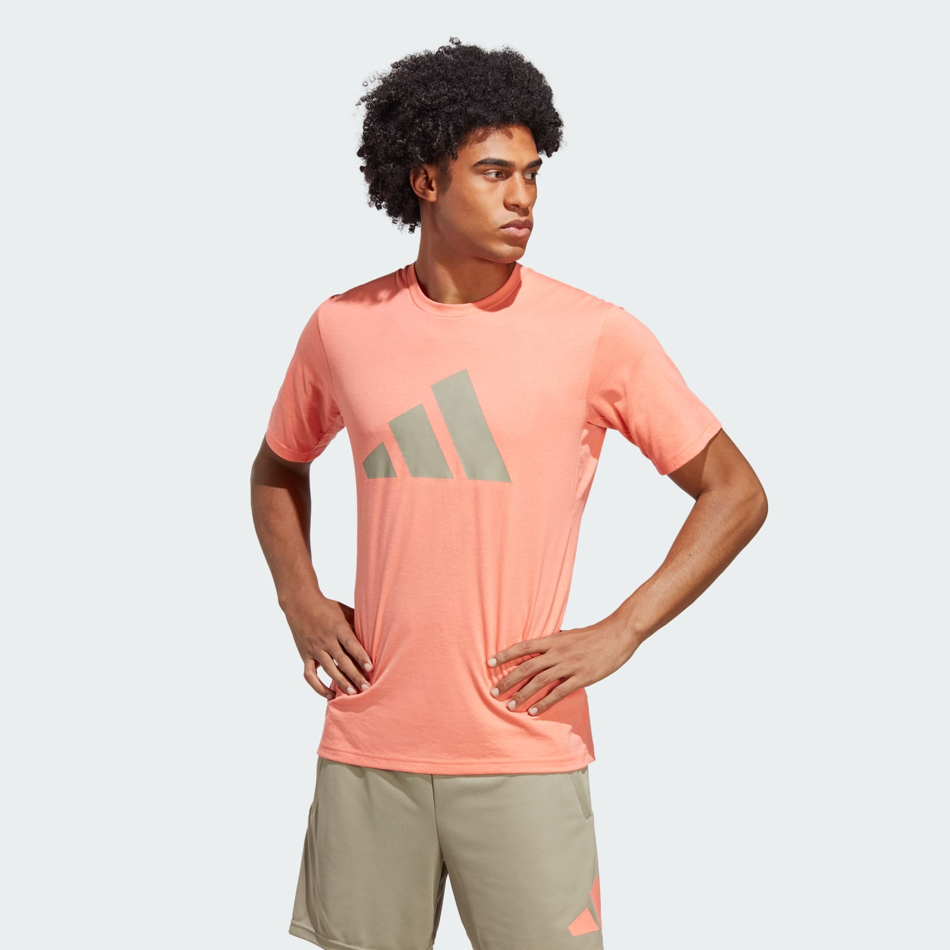 adidas Train Essentials Feelready Logo Training Tee - Orange | adidas KE