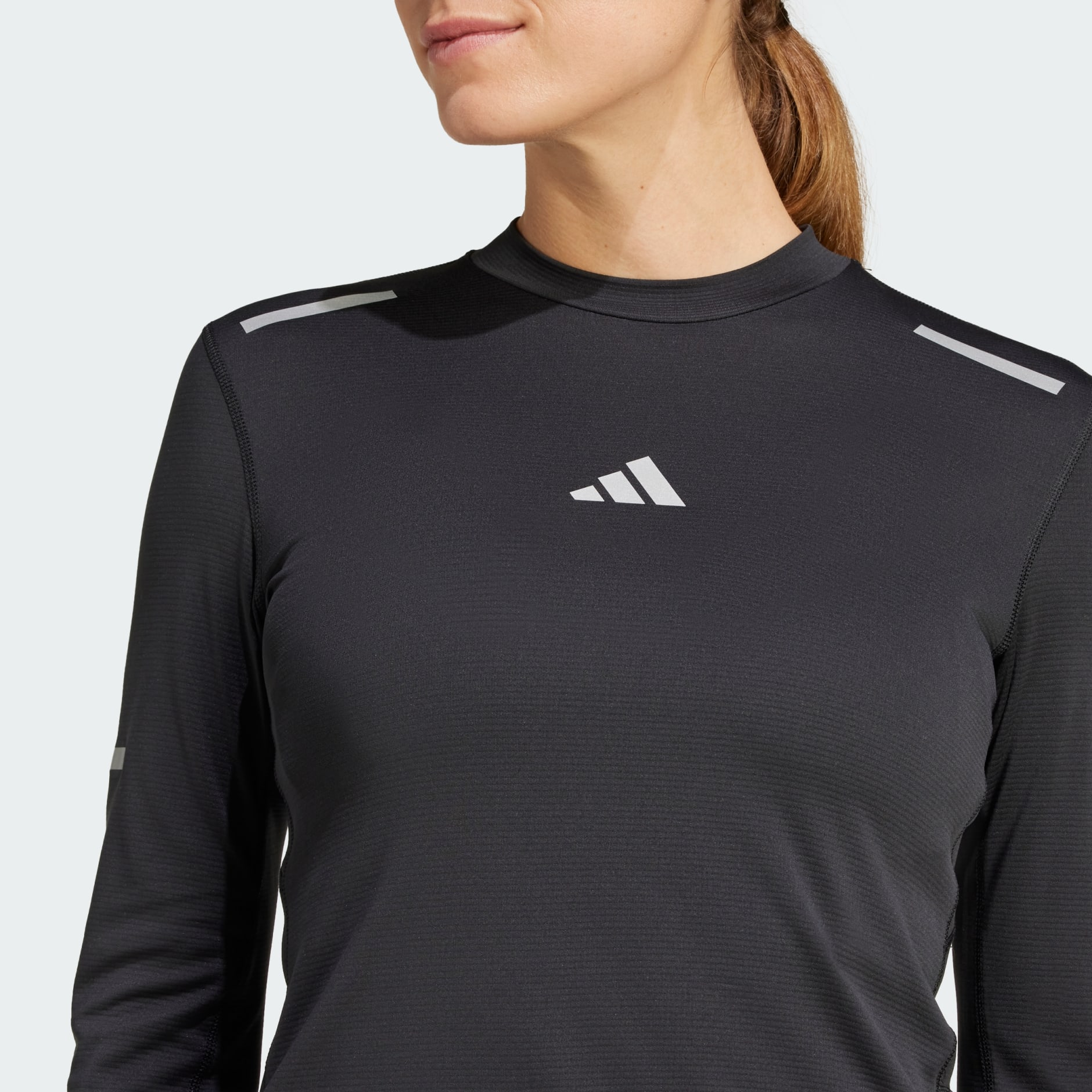 Clothing - Ultimate Running Reflective Long Sleeve Tee - Black | adidas ...