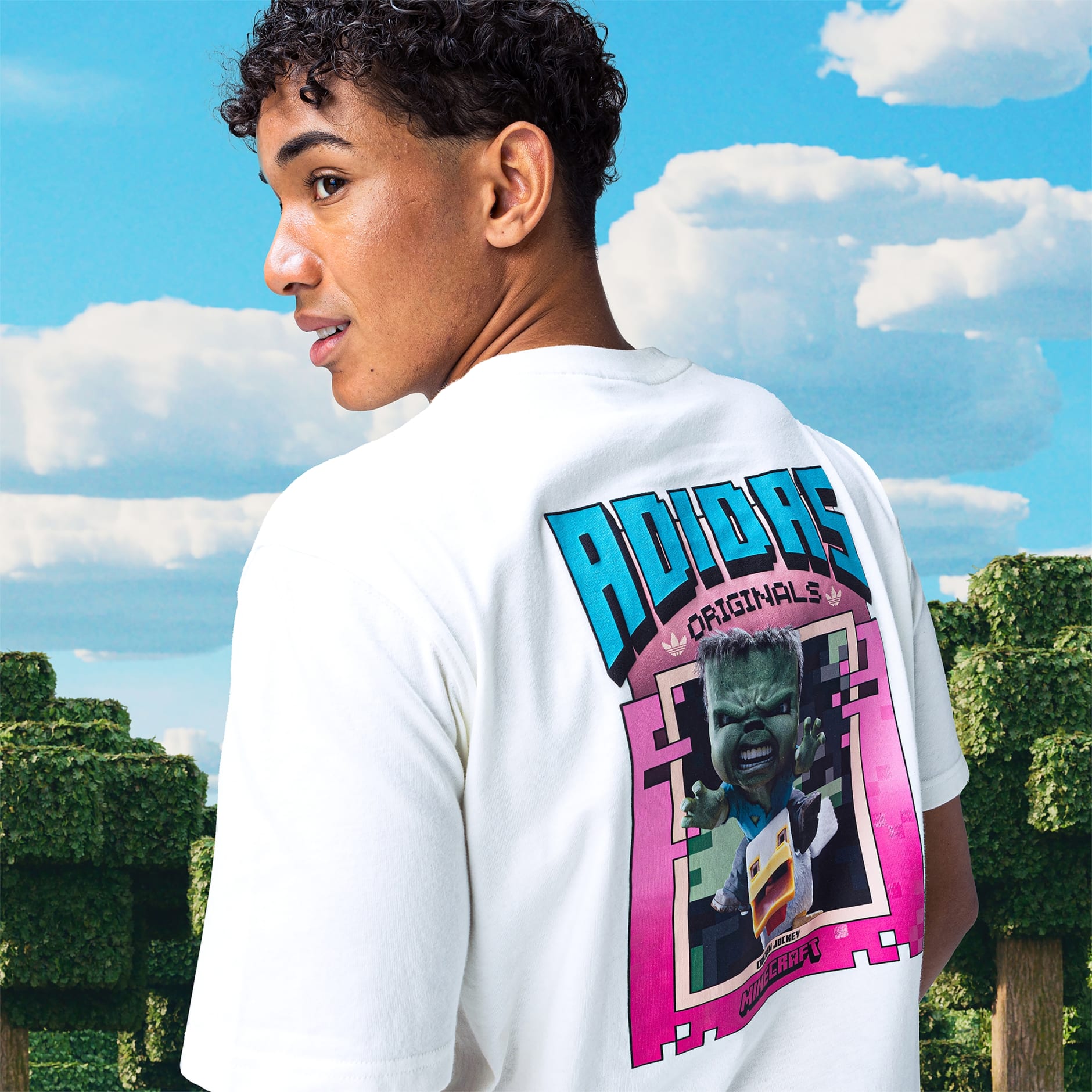 adidas adidas Originals x Minecraft Graphic Tee - White | adidas UAE
