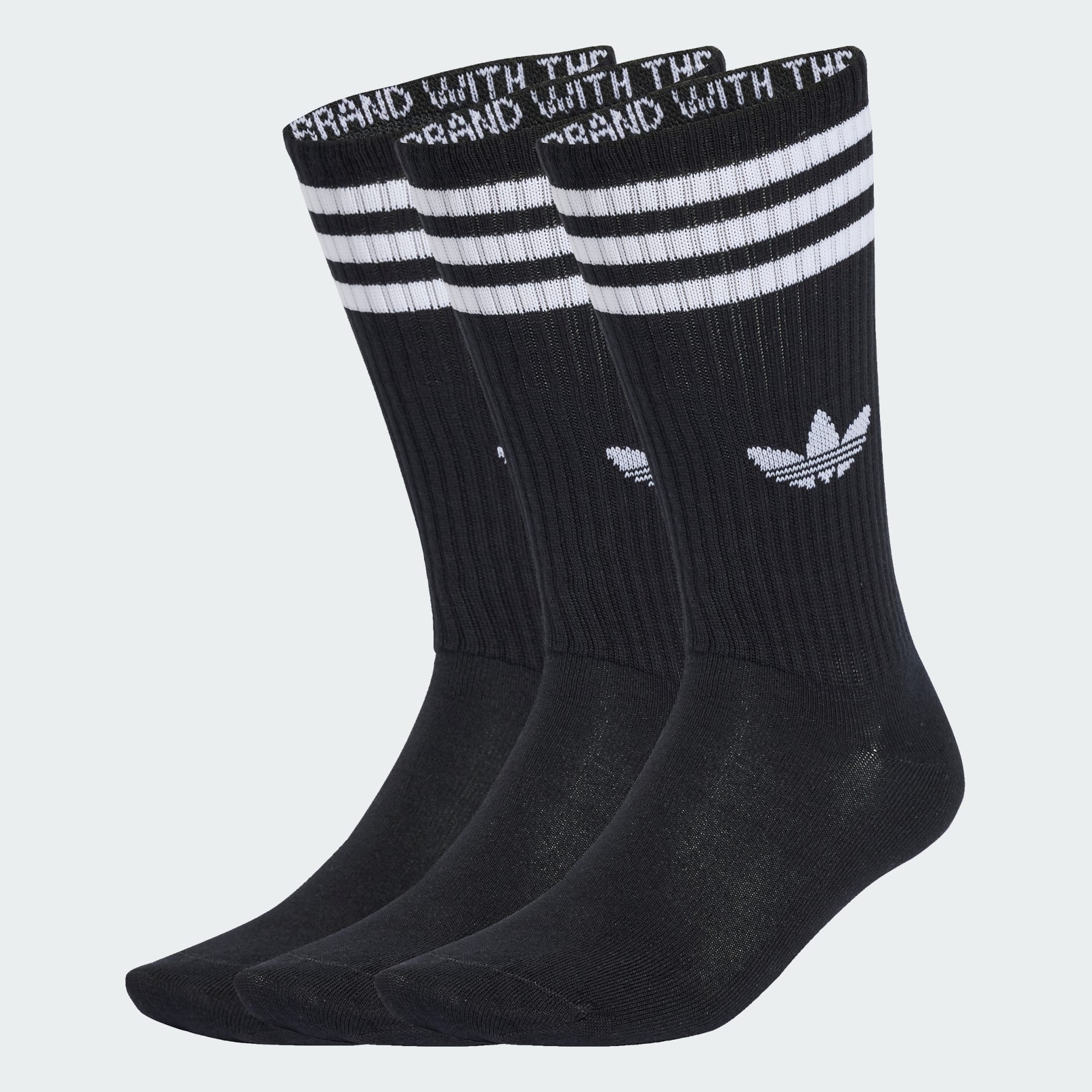 Accessories - 3-Stripes High Crew Socks 3 Pairs - Black | adidas South ...