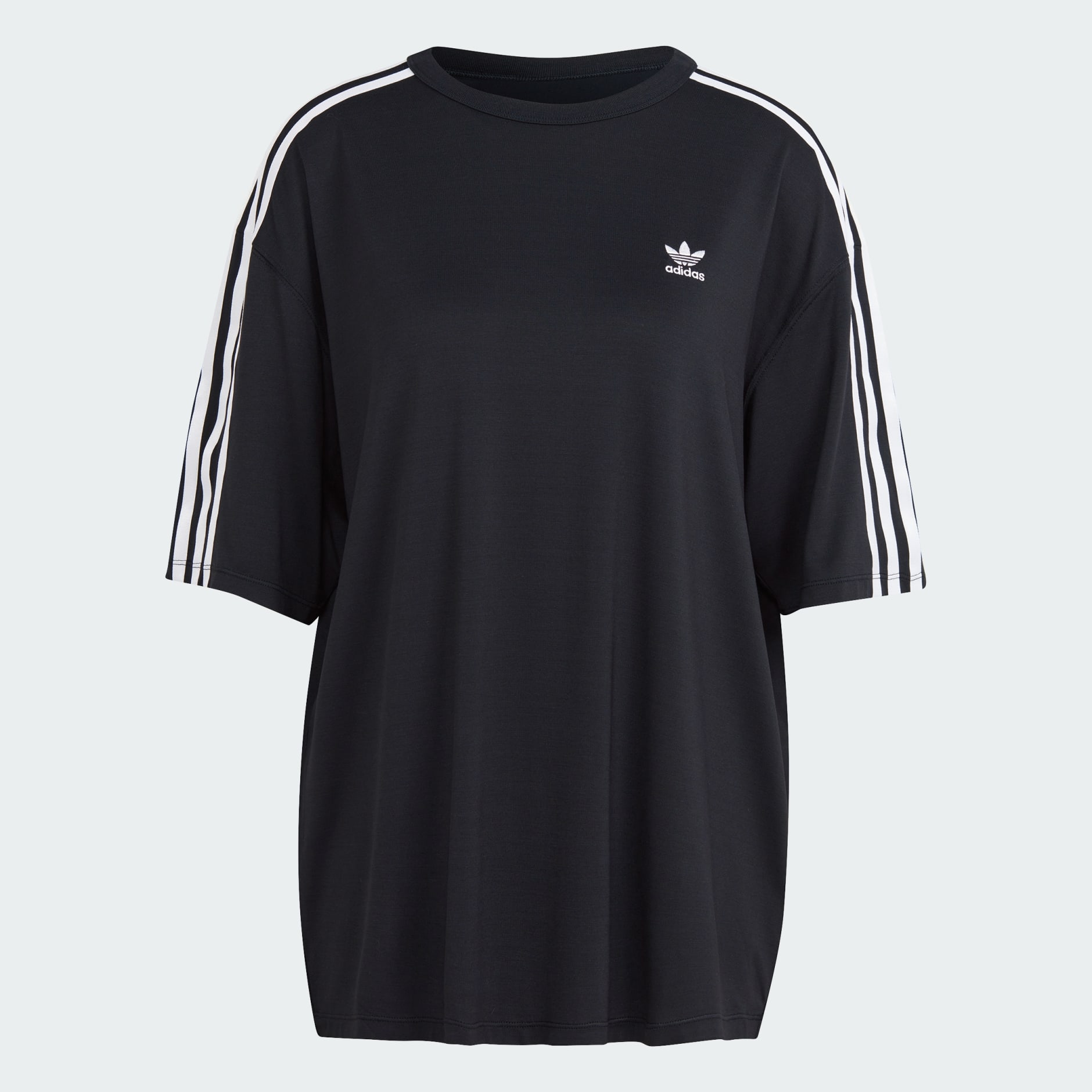 Clothing - 3-Stripes Oversized Tee - Black | adidas Israel