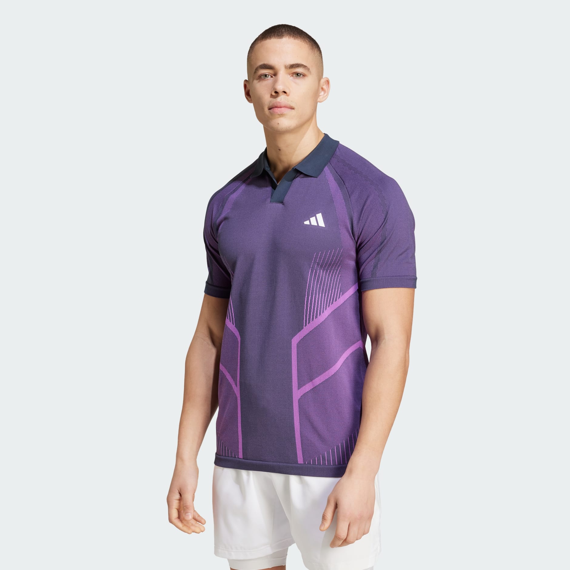 Clothing - Tennis Pro Seamless AEROREADY FreeLift Polo Shirt - Blue ...
