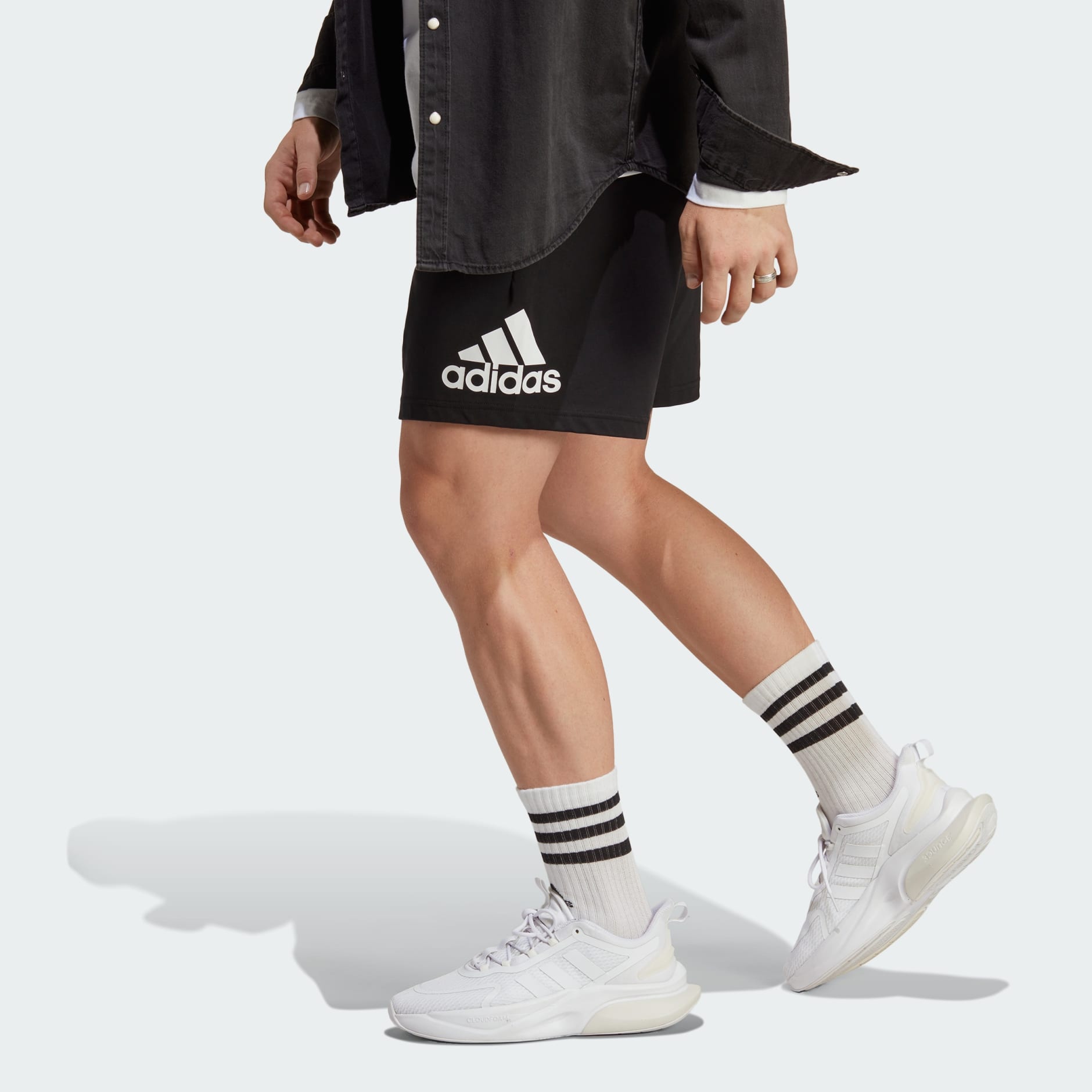 adidas Essentials Logo Shorts - Black | adidas UAE