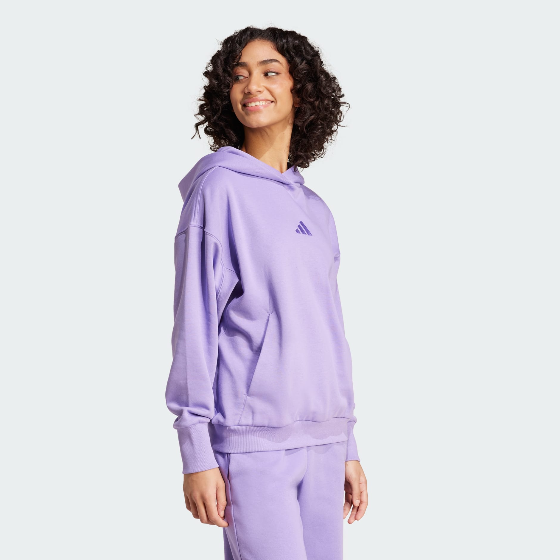 CLOTHING - ALL SZN Fleece Loose Hoodie - Purple | adidas Qatar