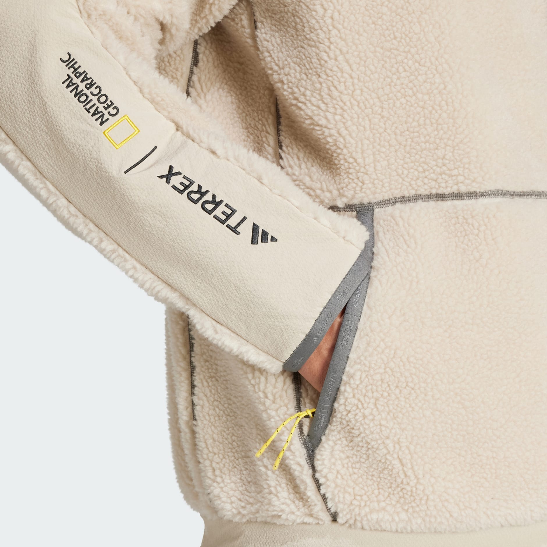 ©National Geographic High Pile Jacket (Gender Neutral) - Beige | adidas ...
