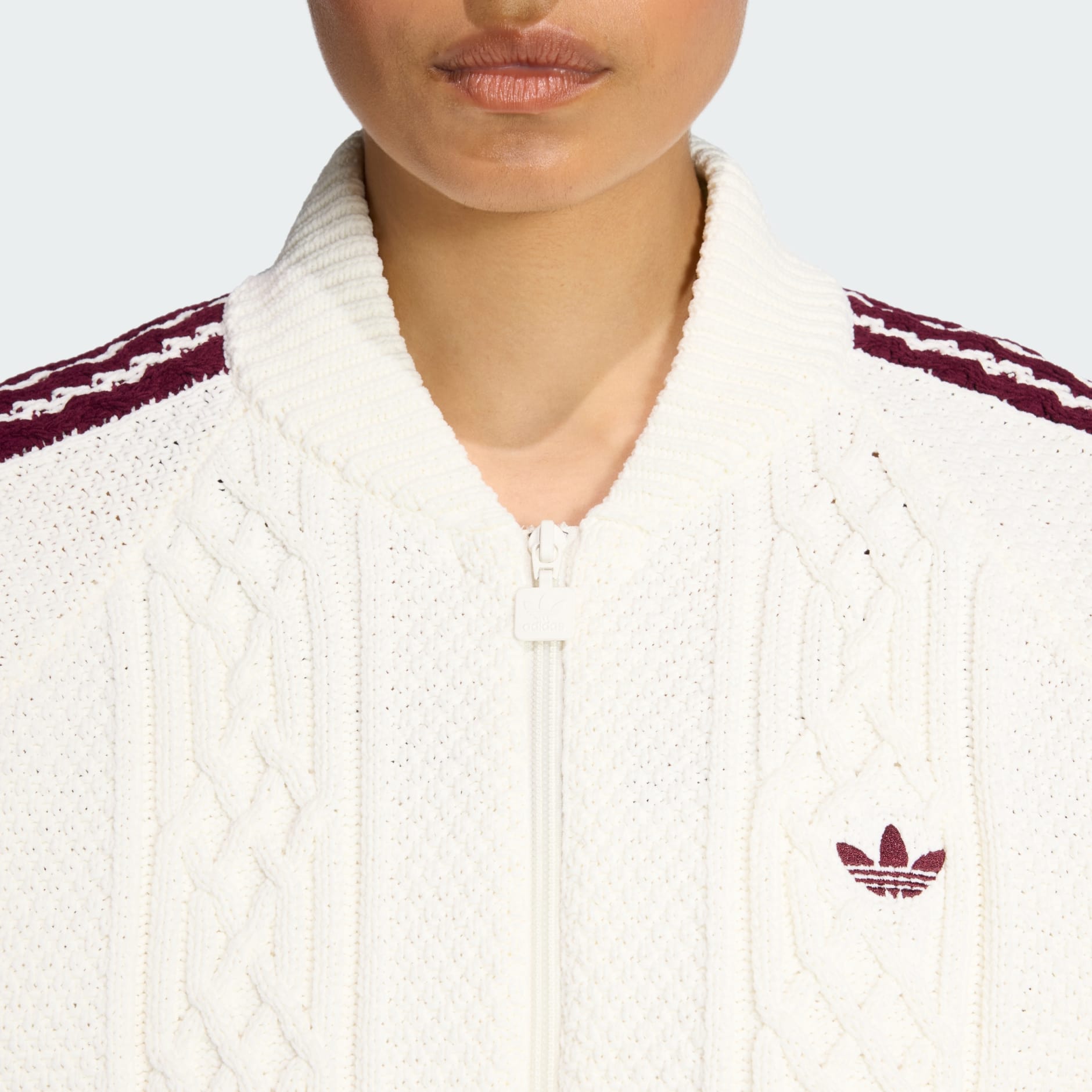 ADIDAS ORIGINALS ARCHIVE CUTLINE KNIT TRACK TOP - White | adidas Hong Kong