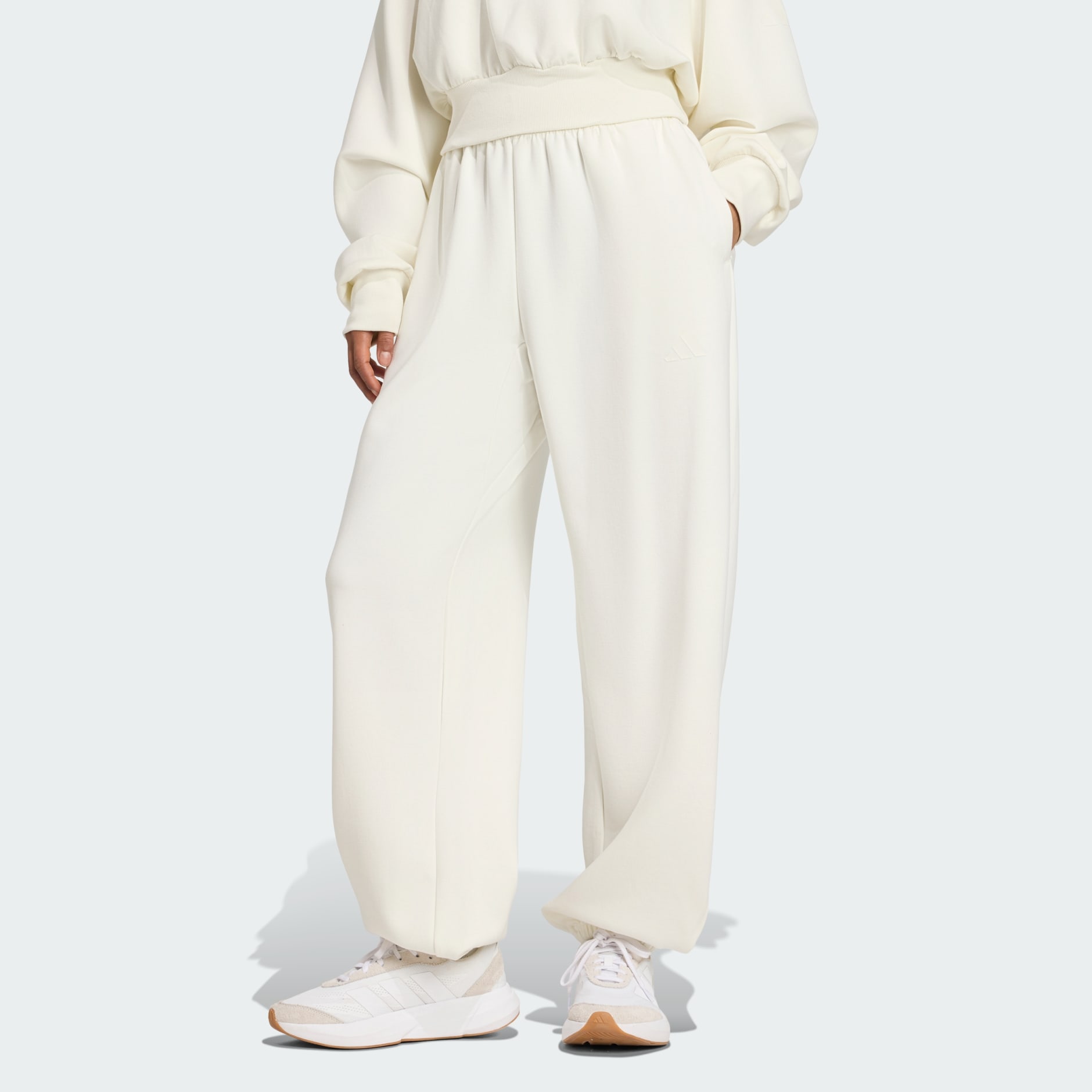 Women's Clothing - Soft Lux Loose Pant - White | adidas Egypt