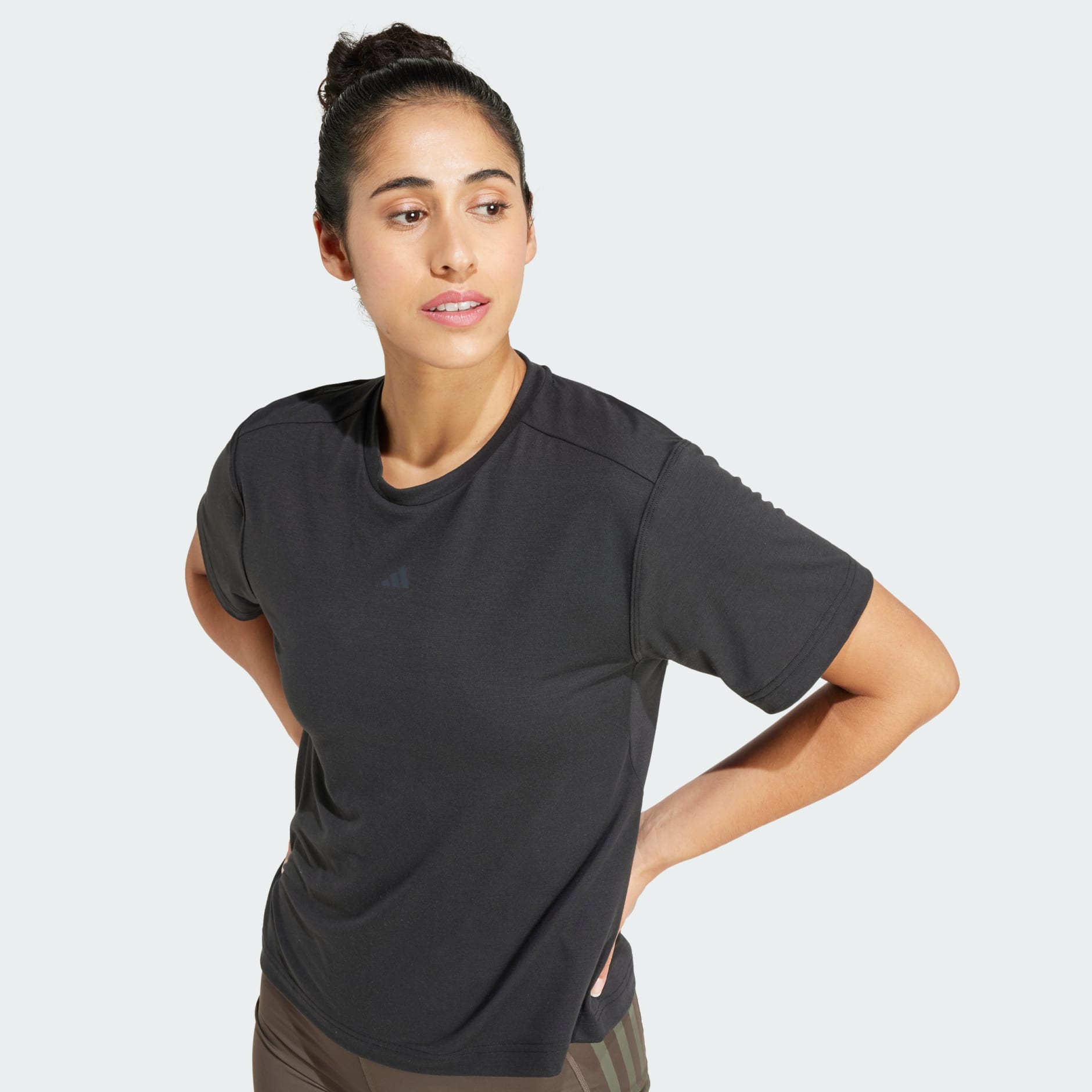 adidas טי שירט 3 פסים Power Back-Cutout - שחור | adidas IL