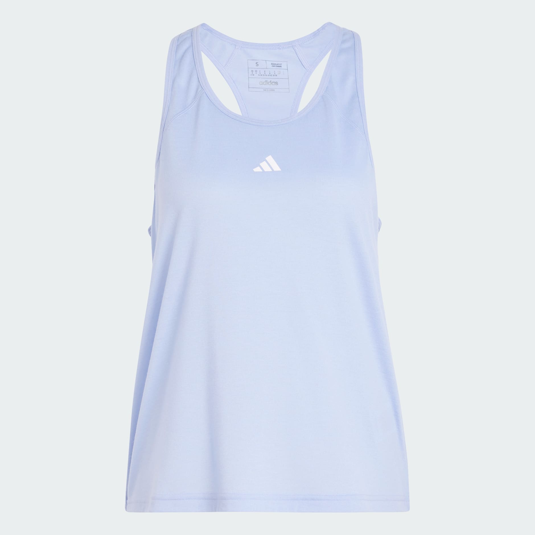 adidas Train Essentials Minimal Branding Racerback Tank Top - Blue ...