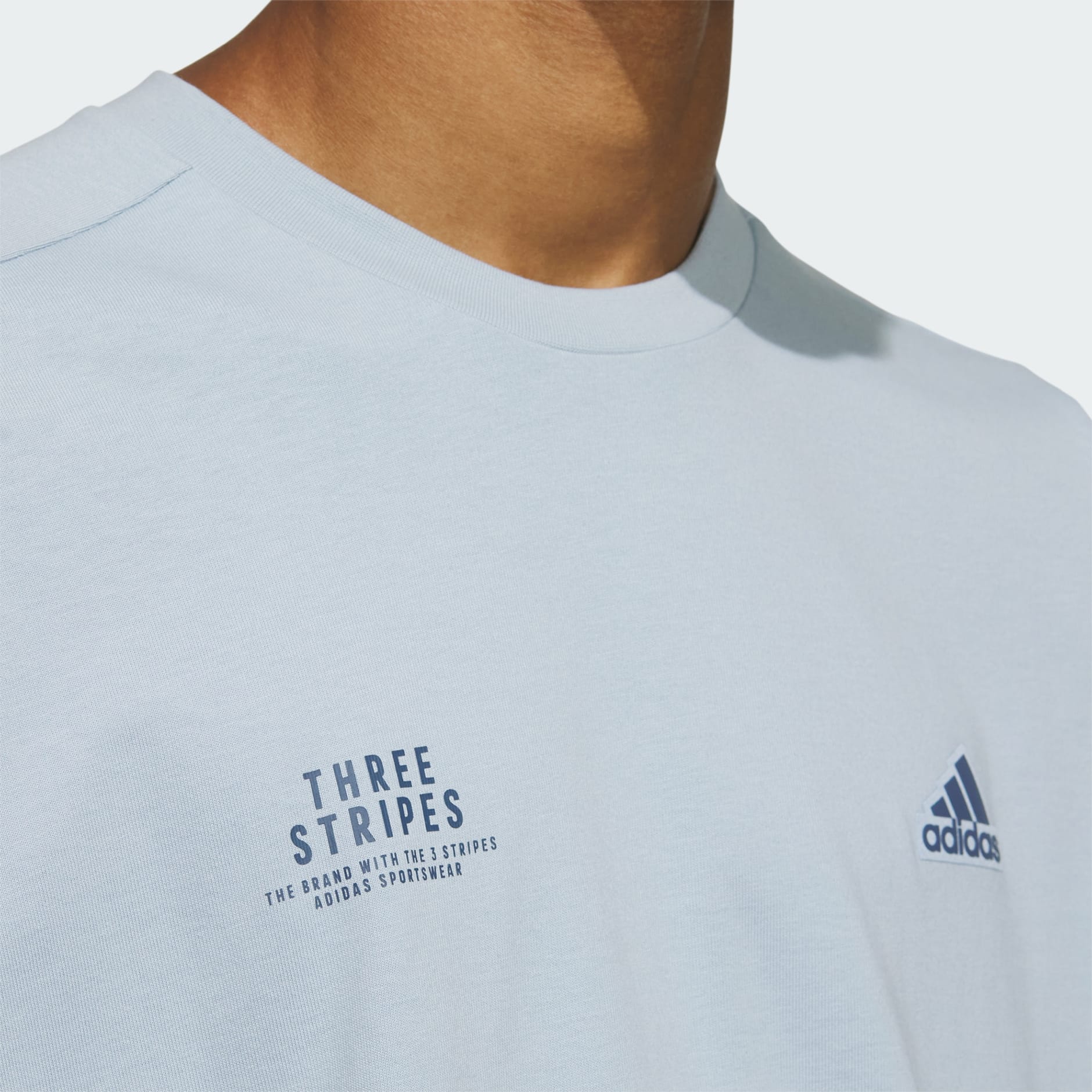 Wording Loose Fit Heavy Single Jersey Long Sleeve Tee - Blue | adidas ...