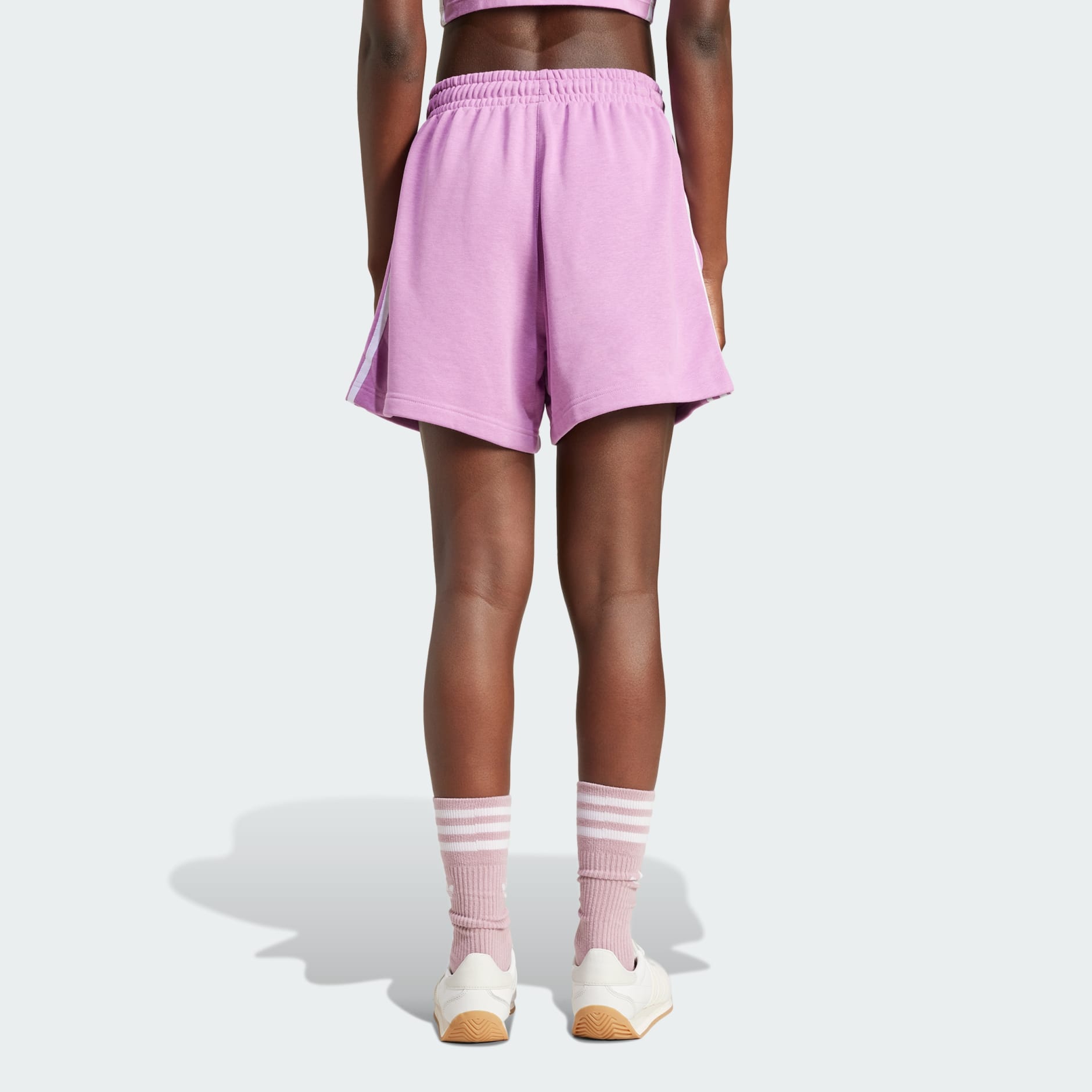 3-Stripes French Terry Shorts - Purple | adidas Hong Kong