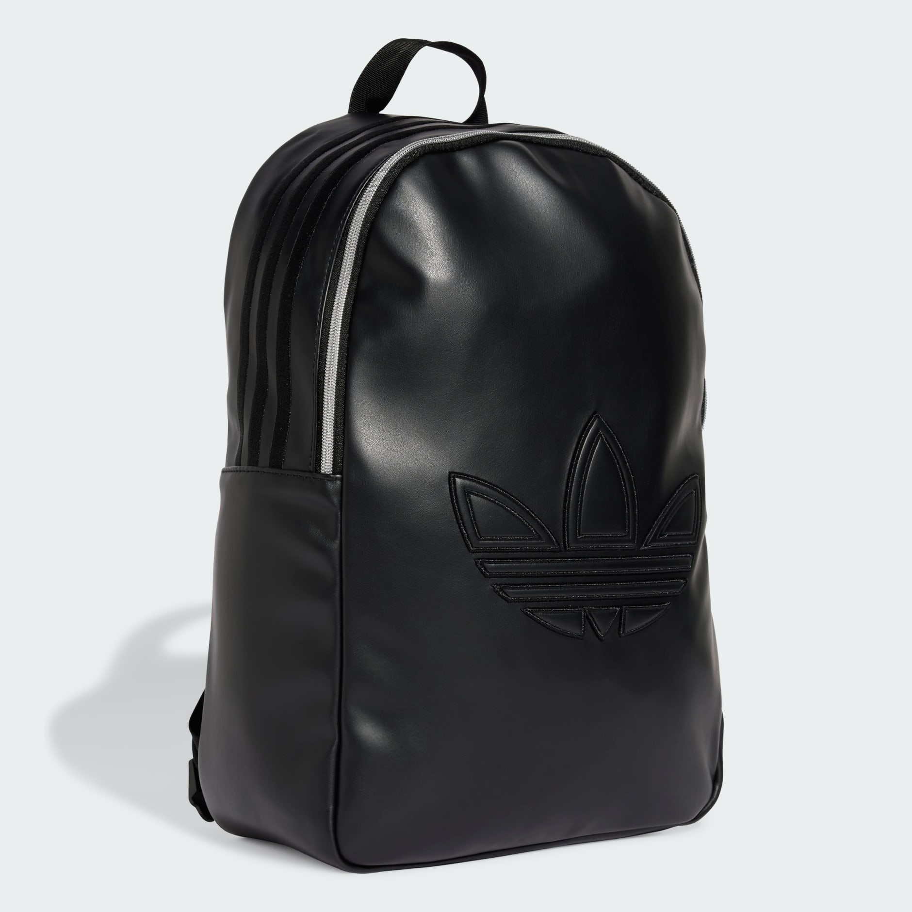 Accessories - Polyurethane Trefoil Outline Backpack - Black | adidas Qatar