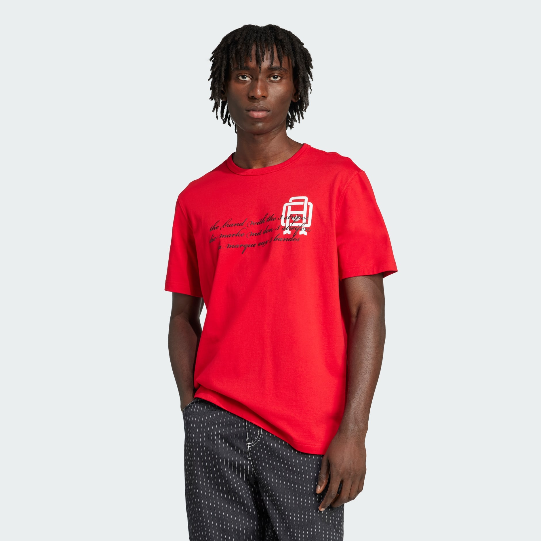 Clothing - adidas Originals Tee - Red | adidas Qatar
