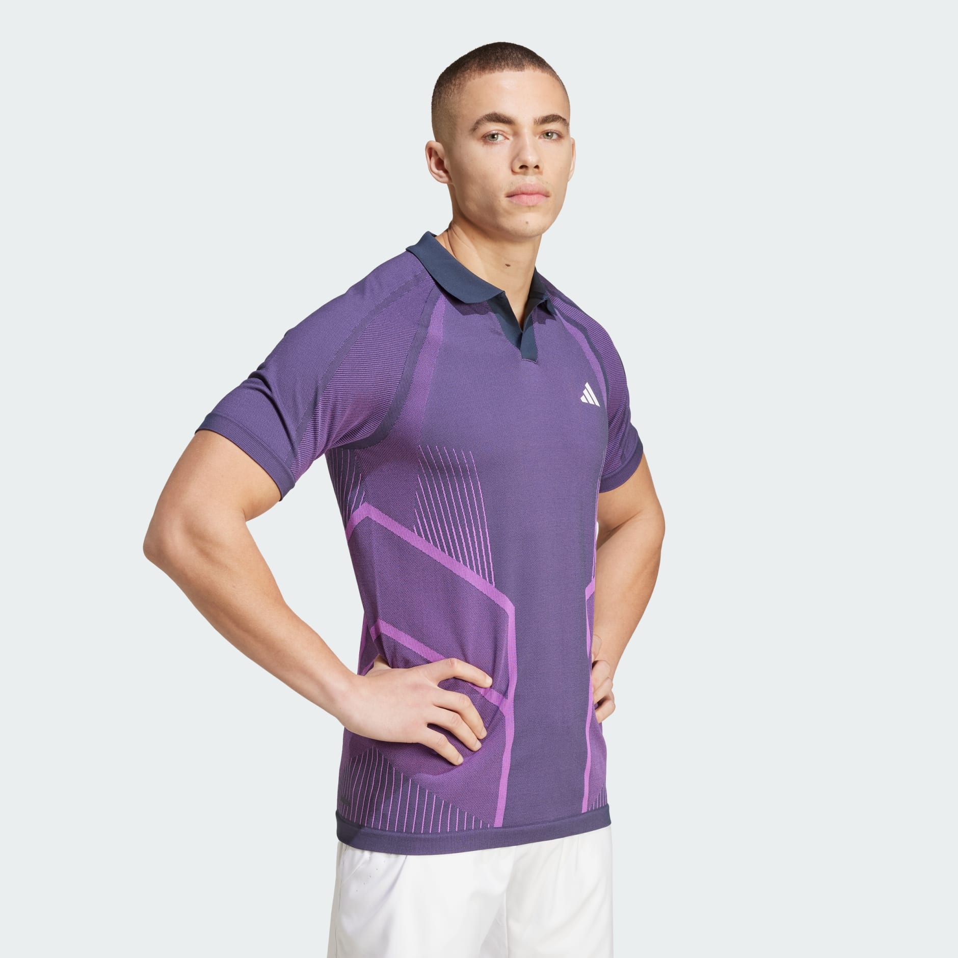 Clothing - Tennis Pro Seamless AEROREADY FreeLift Polo Shirt - Blue ...