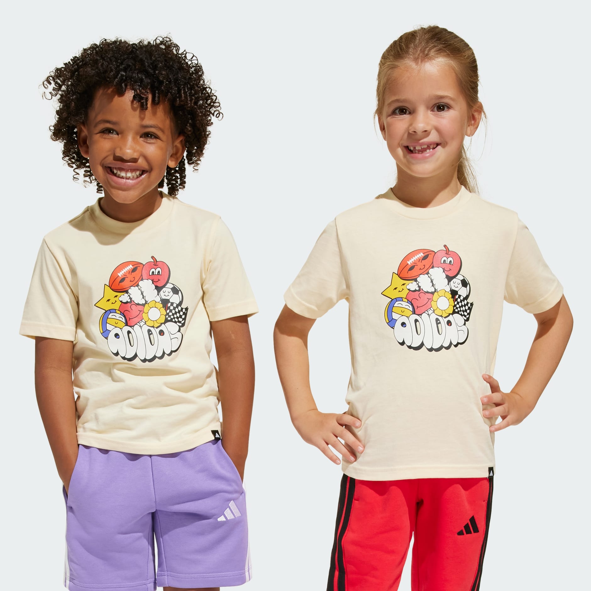 Kids Clothing - Fun Graphic Tee Kids - Yellow | adidas Saudi Arabia
