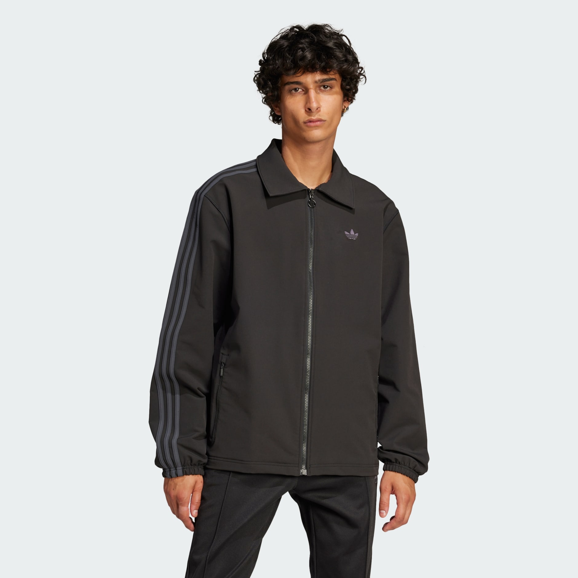 Clothing - Fashion Bonded Coach Jacket - Black | adidas South Africa
