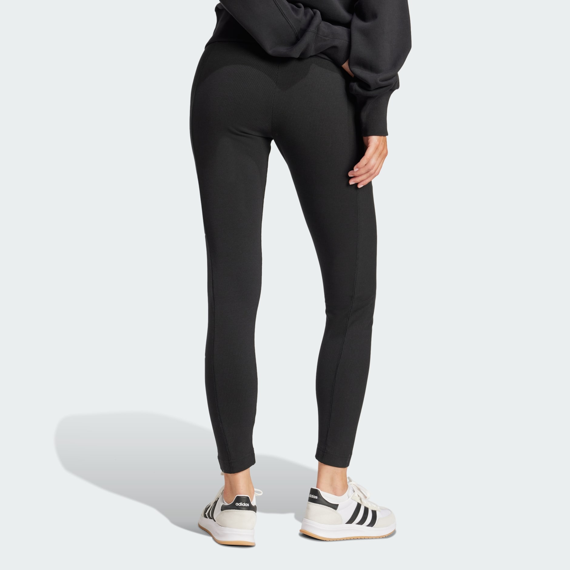 Clothing - ALL SZN Rib High-Waist 7/8 Leggings - Black | adidas South ...