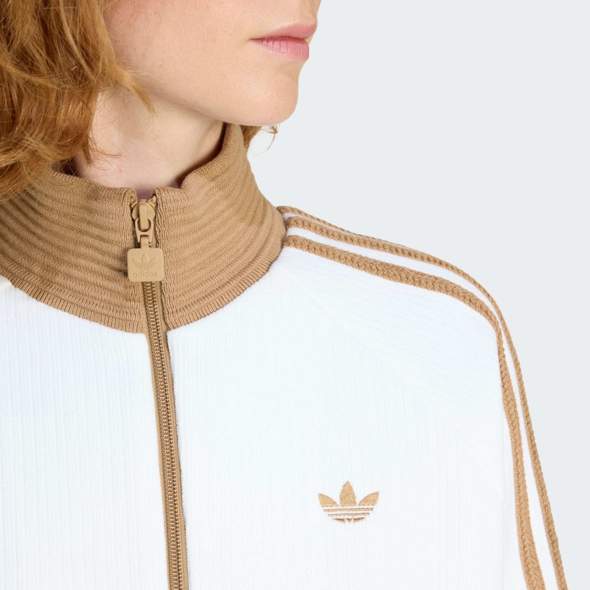 adidas ADIDAS ORIGINALS VELOUR KNIT TRACK TOP - White | adidas UAE