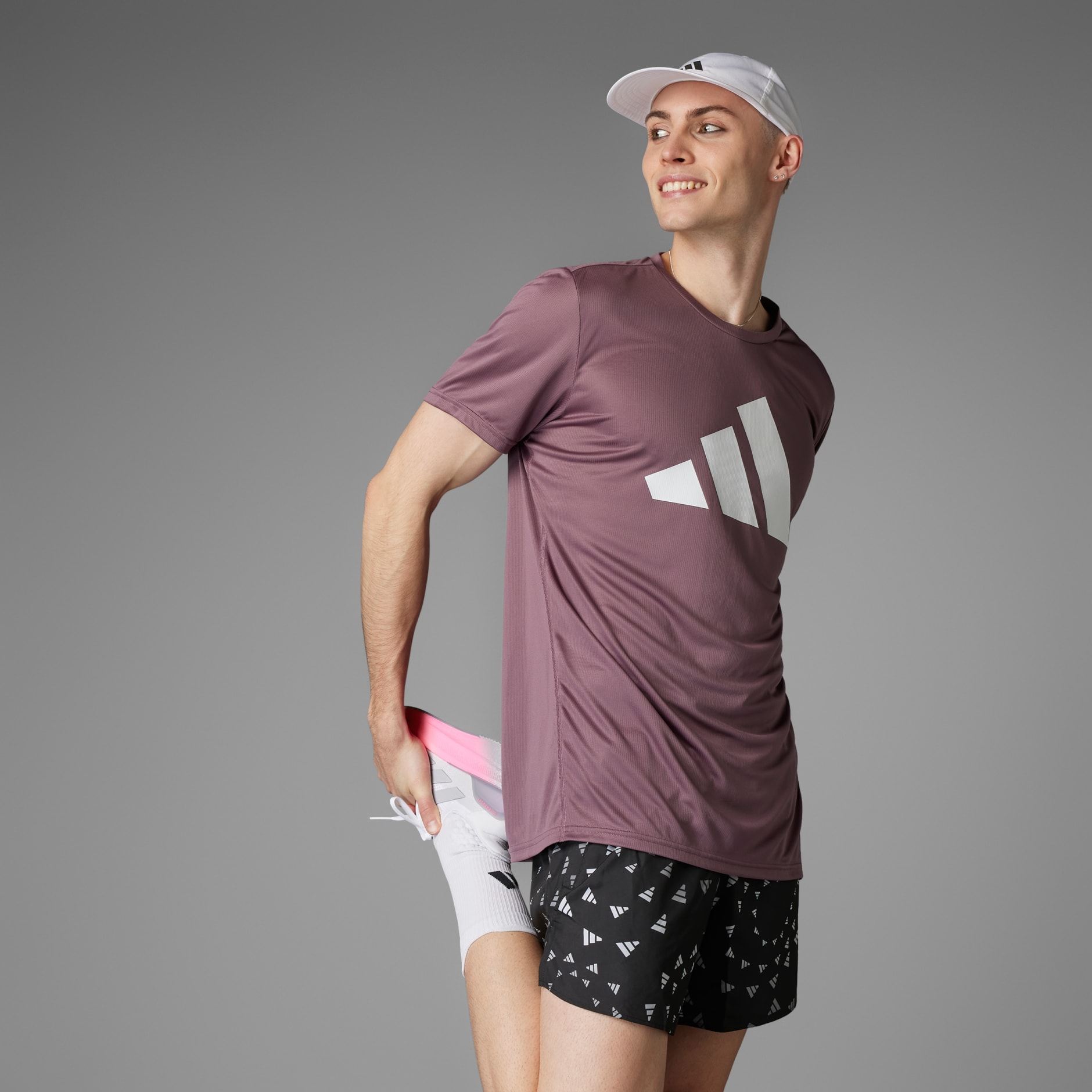 Men's Clothing - Run It Tee - Purple | adidas Egypt