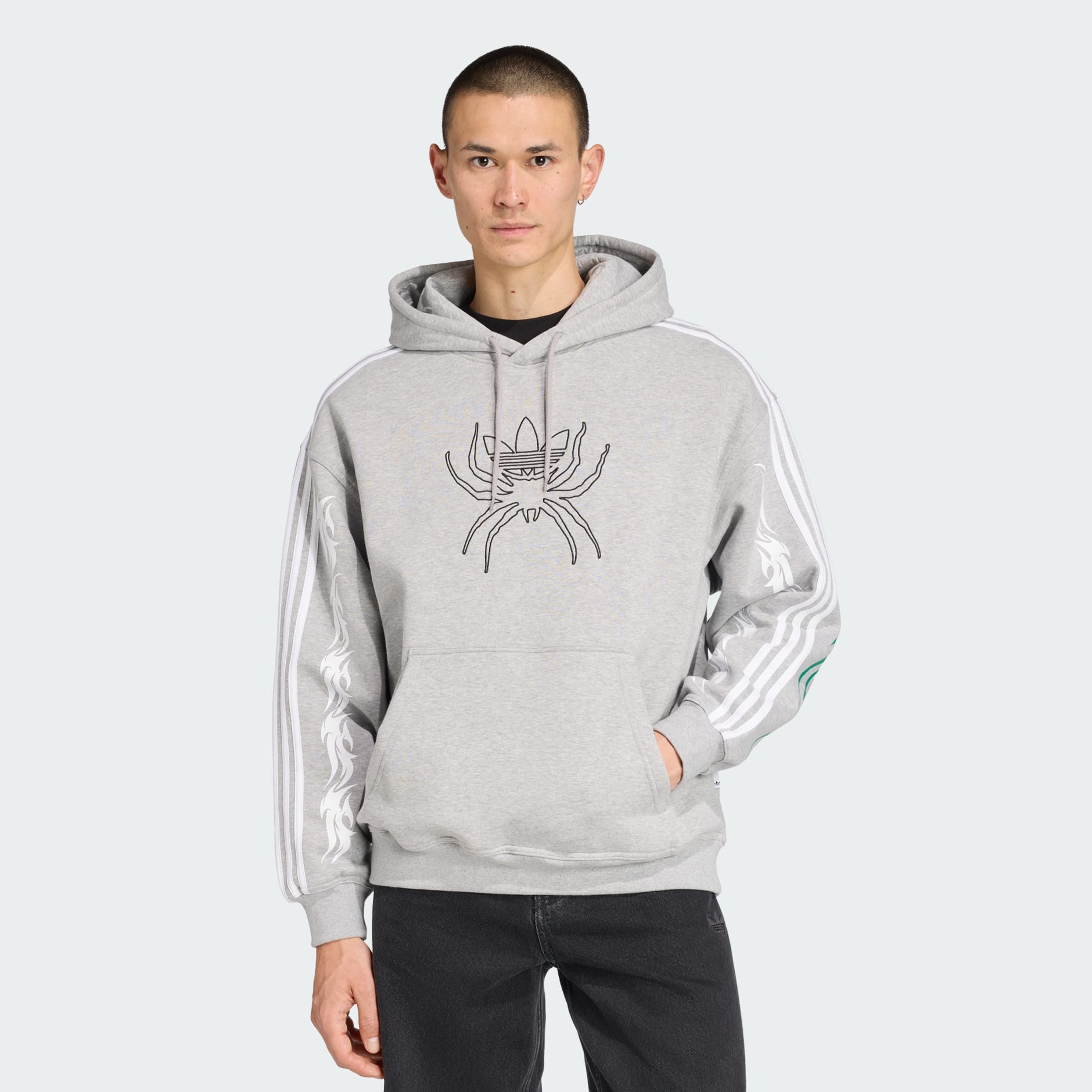 Clothing - Spiders Loose Hoodie - Grey | adidas South Africa