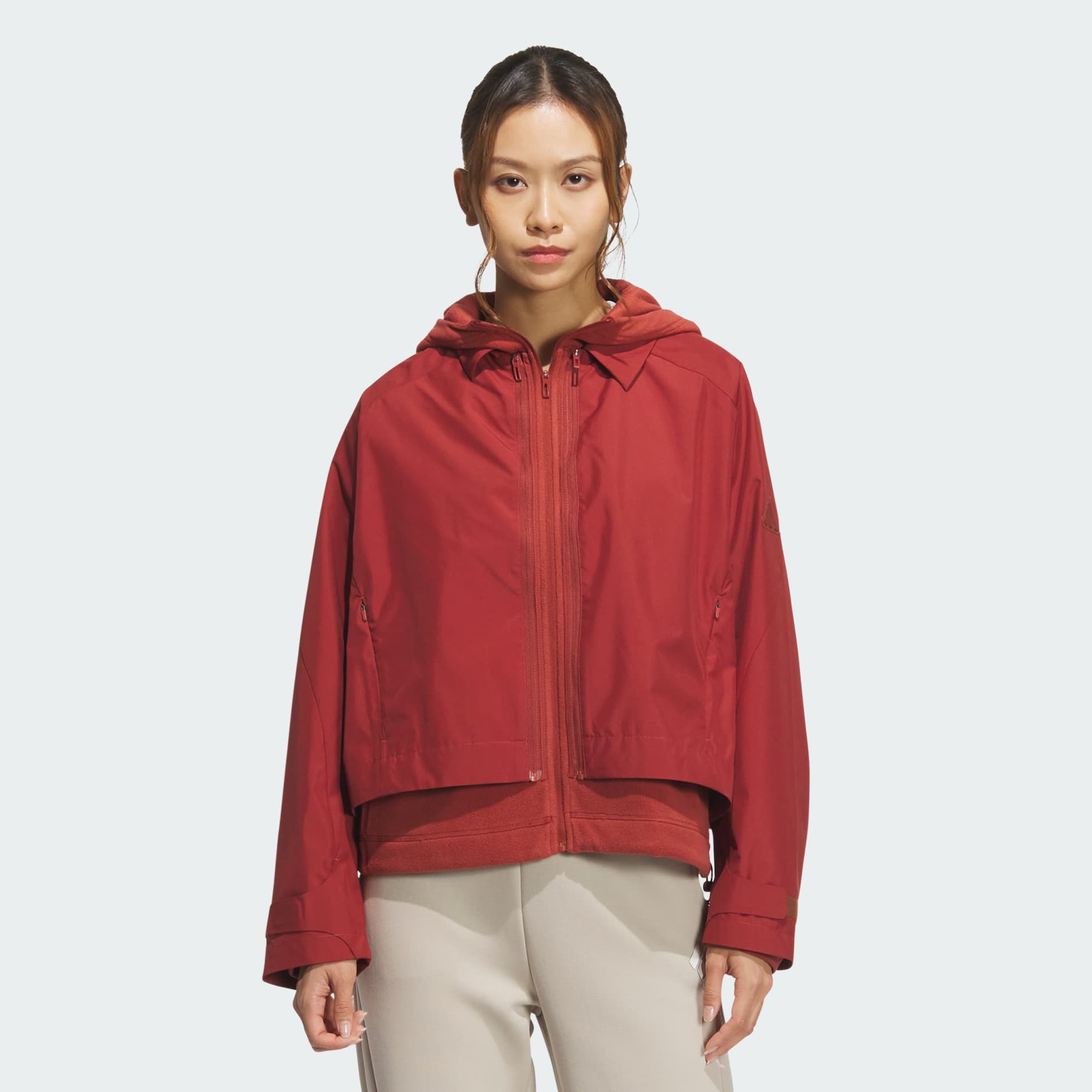 MT 2IN1 JKT - 紅色 | adidas香港官方網上商店