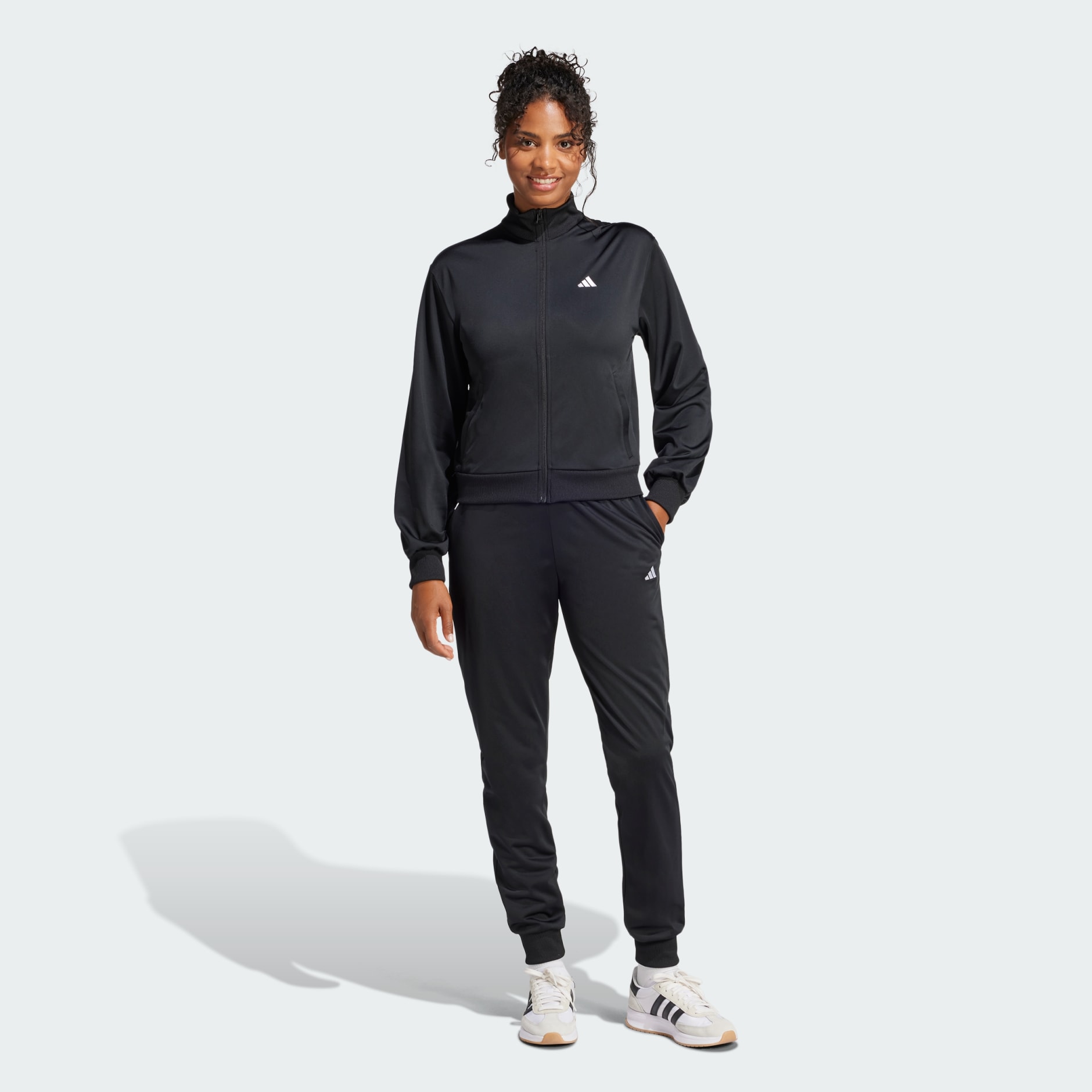 Clothing - Essentials Feel Cozy Track Suit - Black | adidas South Africa