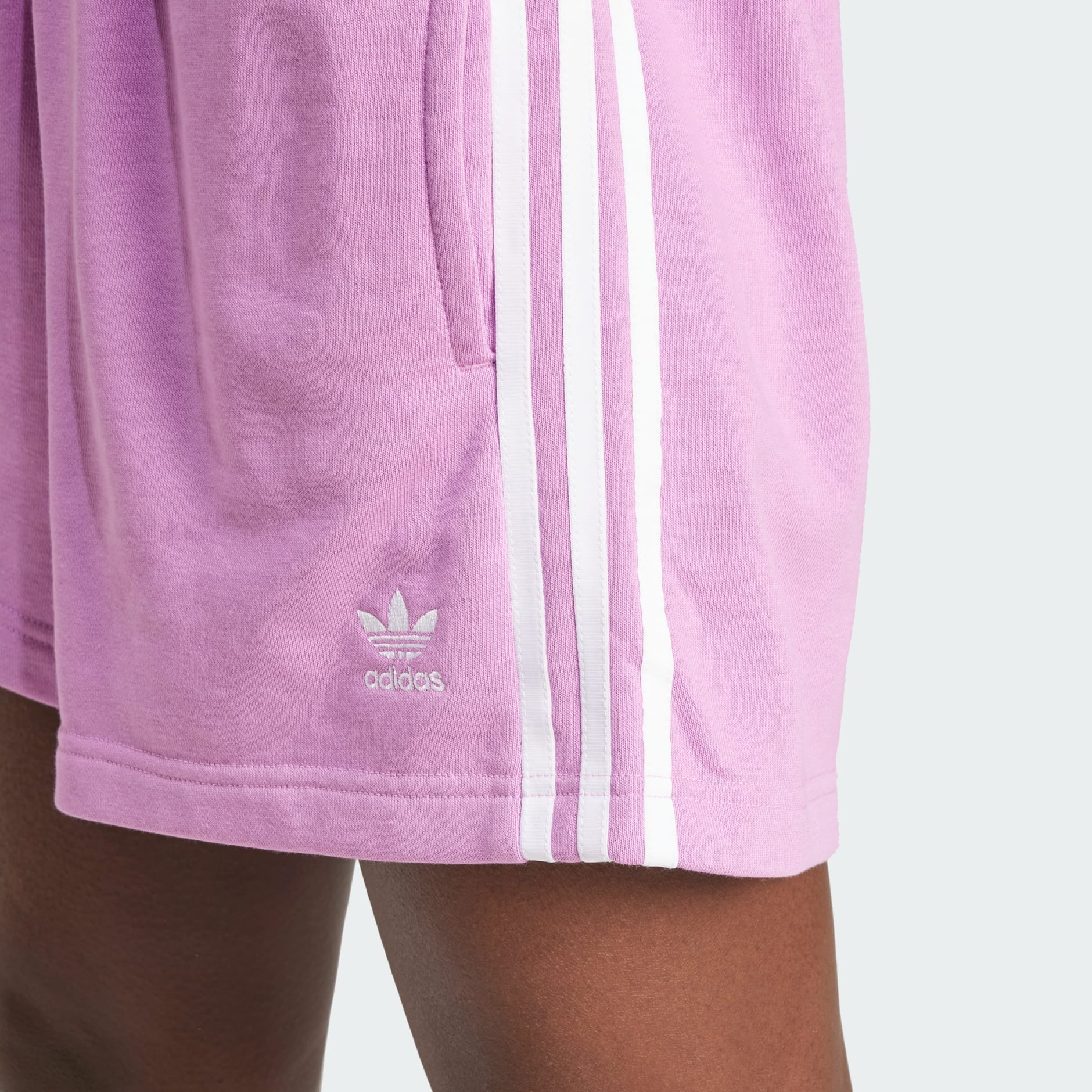 3-Stripes French Terry Shorts - Purple | adidas Hong Kong