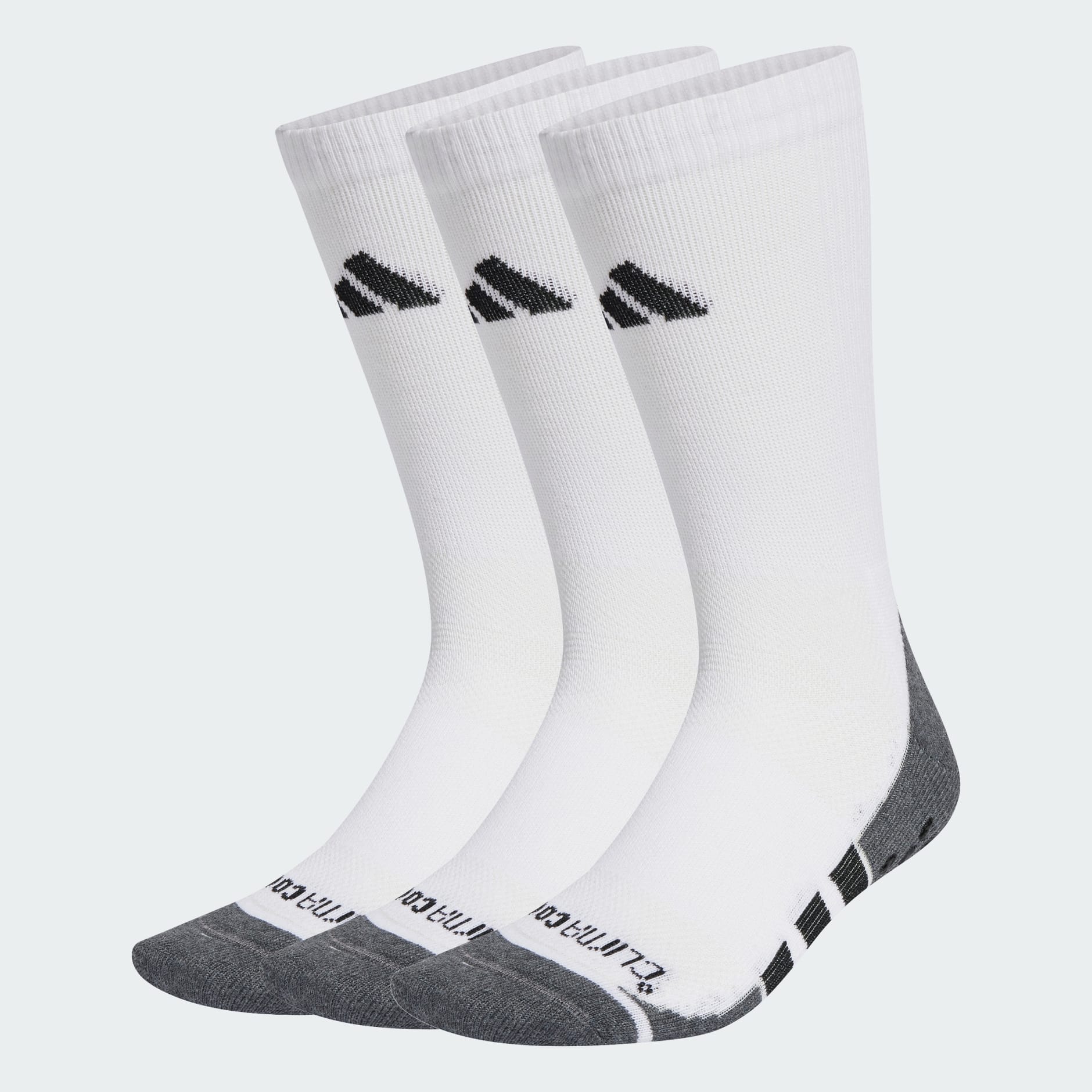 adidas Performance Grip CLIMACOOL Cushioned Crew Socks 3 Pairs - White ...