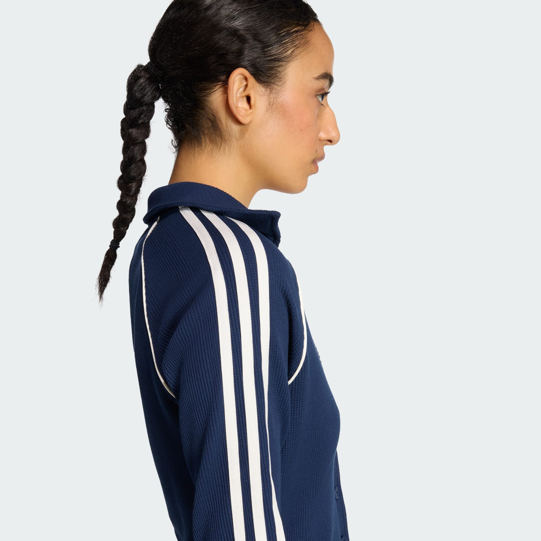 ADIDAS ORIGINALS BUTTON DOWN WAFFLE TOP - Blue | adidas Hong Kong