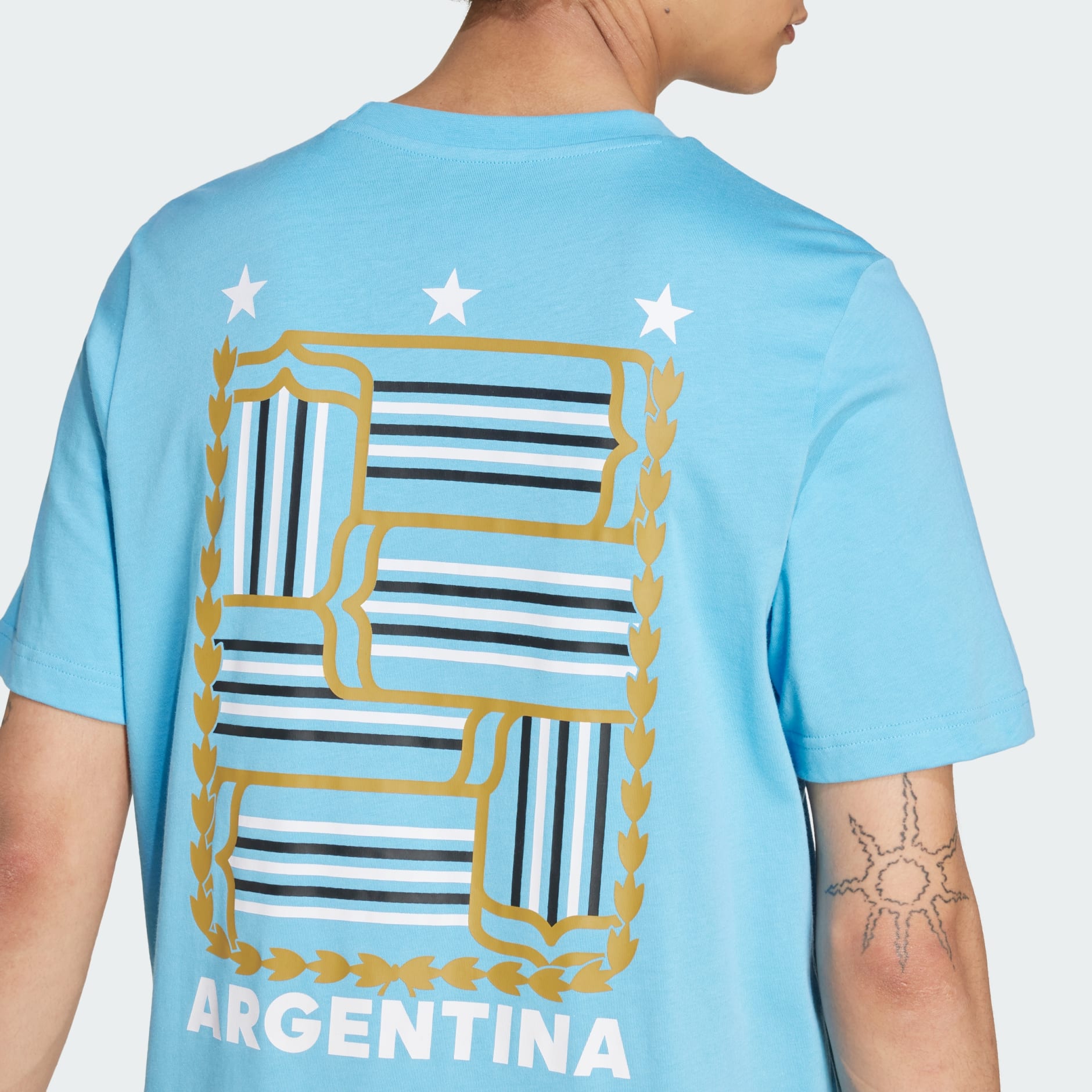 Clothing - Argentina Football Fan Graphic Tee - Blue | adidas South Africa