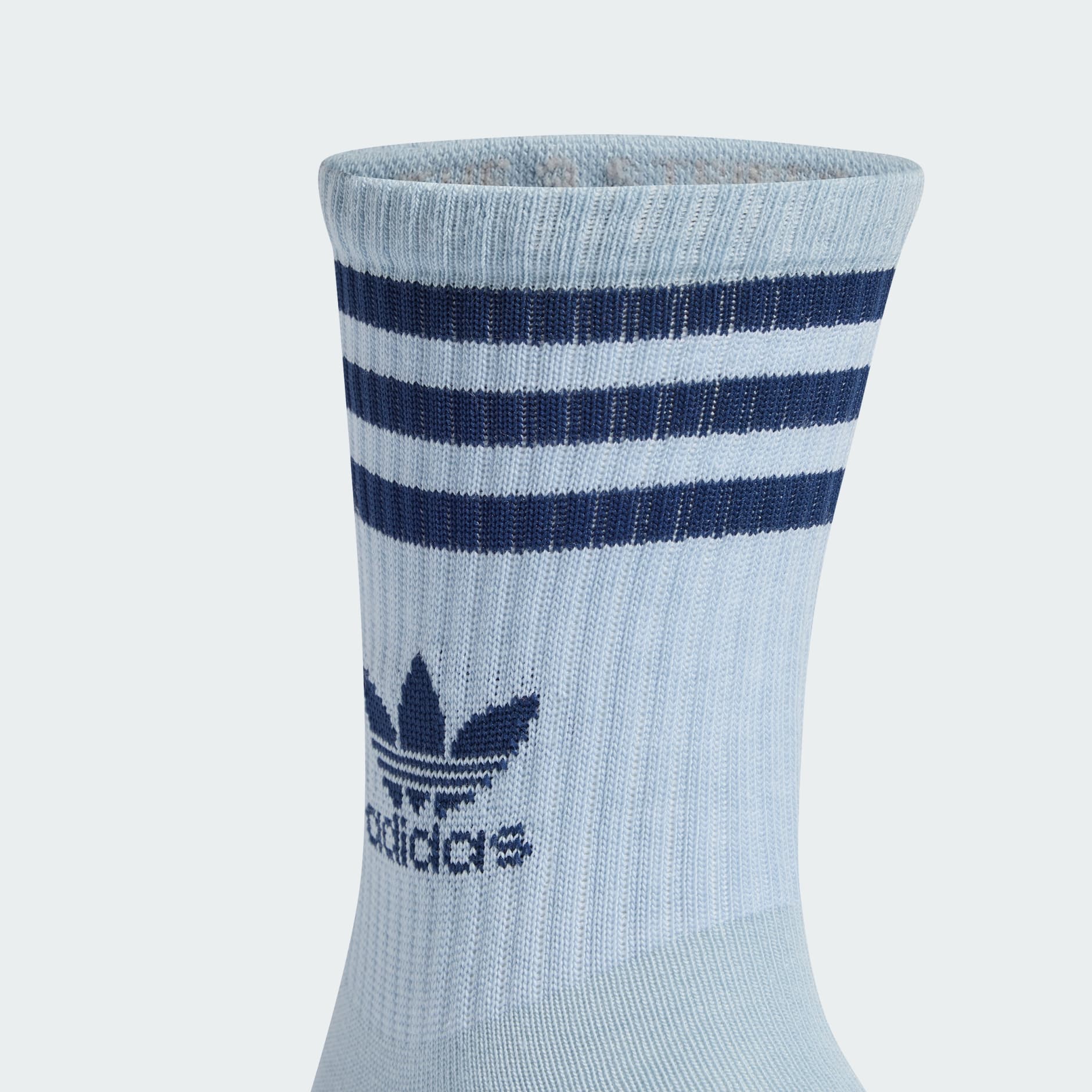 Accessories - Mid Cut Crew Socks 3 Pairs - Blue | adidas South Africa