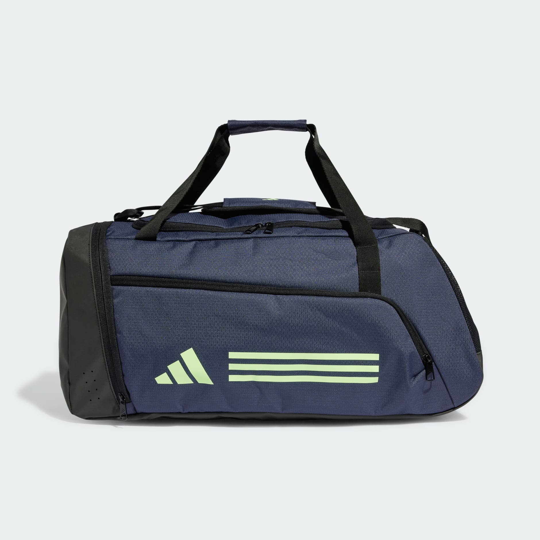 adidas Essentials 3-Stripes Duffel Bag Medium - Blue | adidas TZ