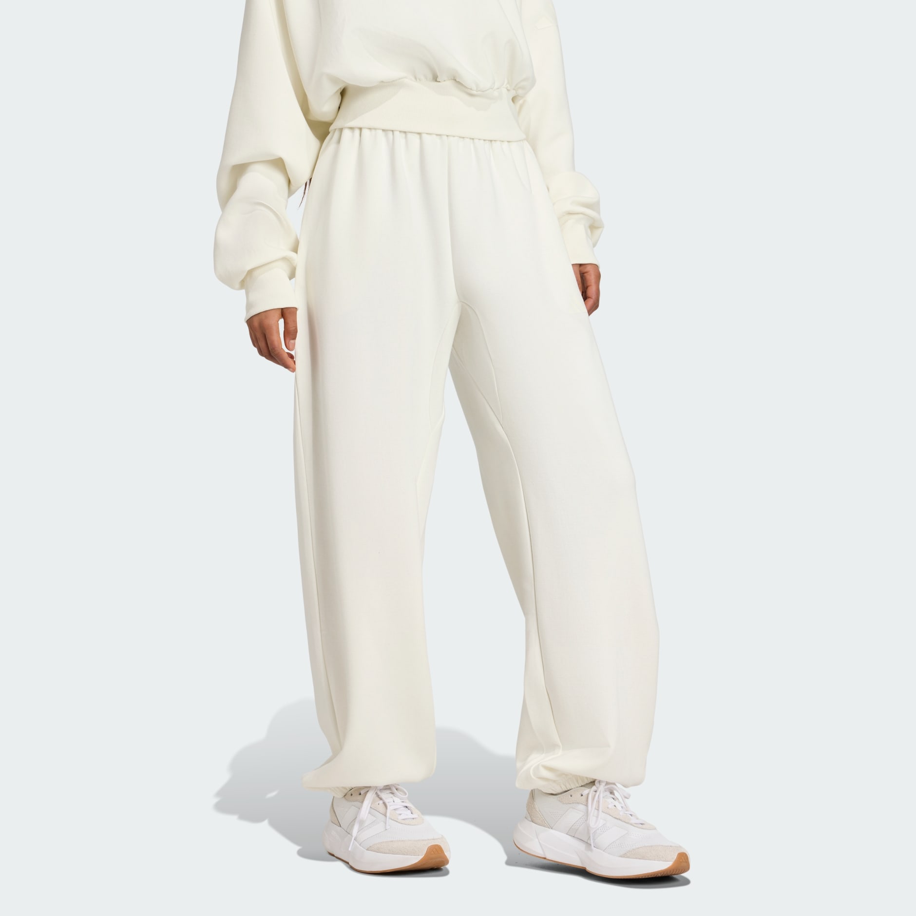 Women's Clothing - Soft Lux Loose Pant - White | adidas Egypt