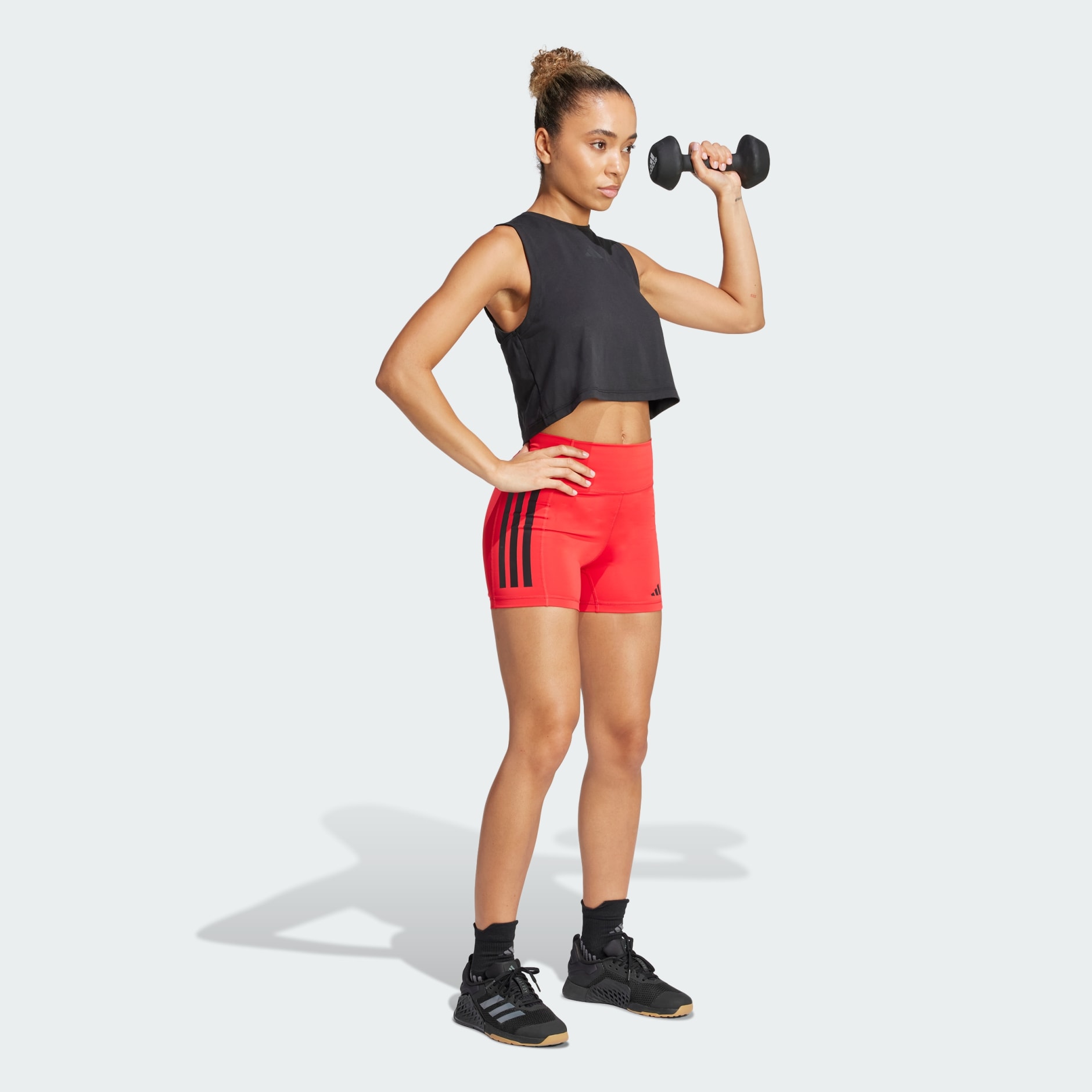 adidas Power 3-Stripes Boxy Tank Top - Black | adidas UAE