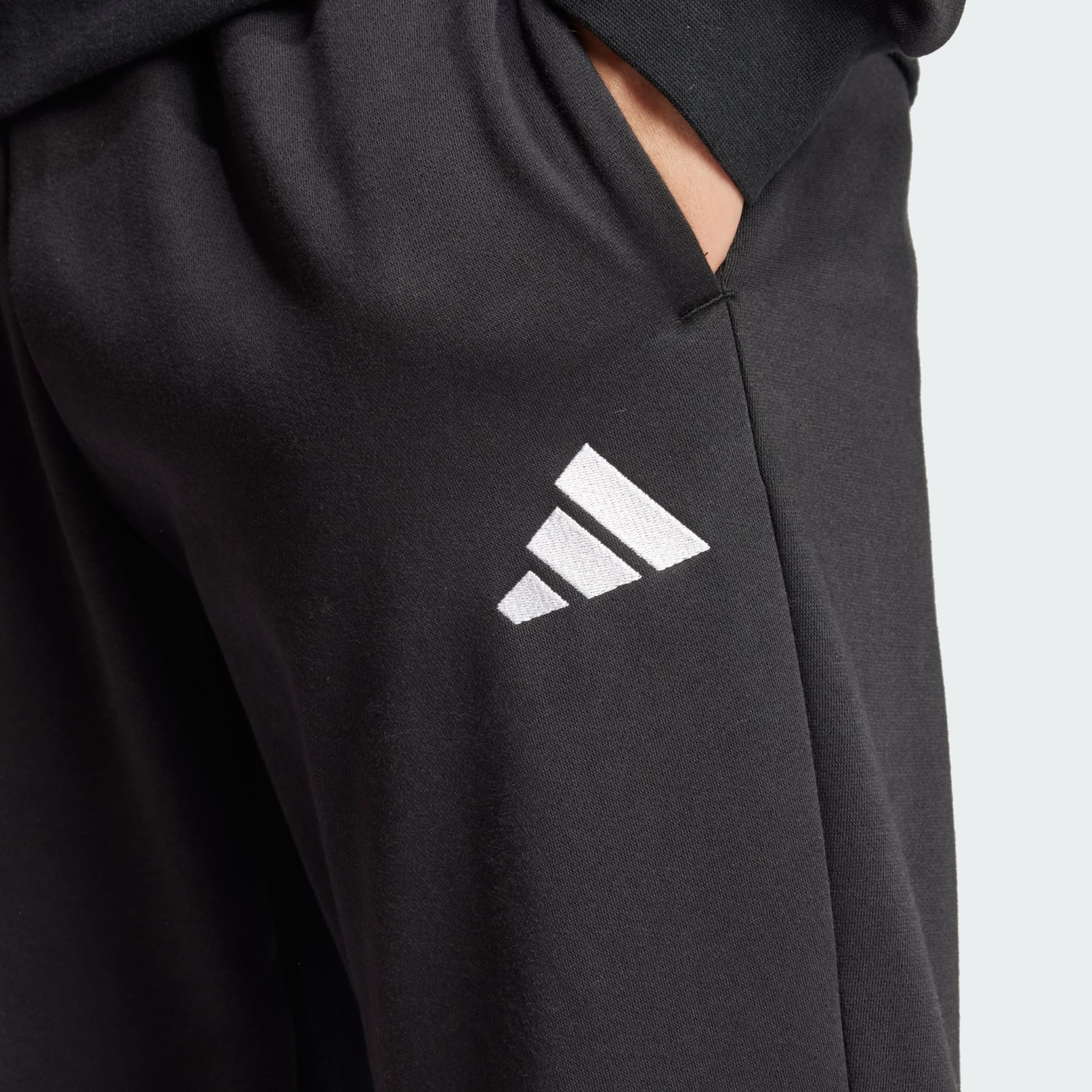 adidas Sportswear Basic 3-Stripes Fleece Track Suit - Black | adidas UAE